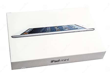 IPad mini Box editorial image. Image of hand, phone, white - 32588320