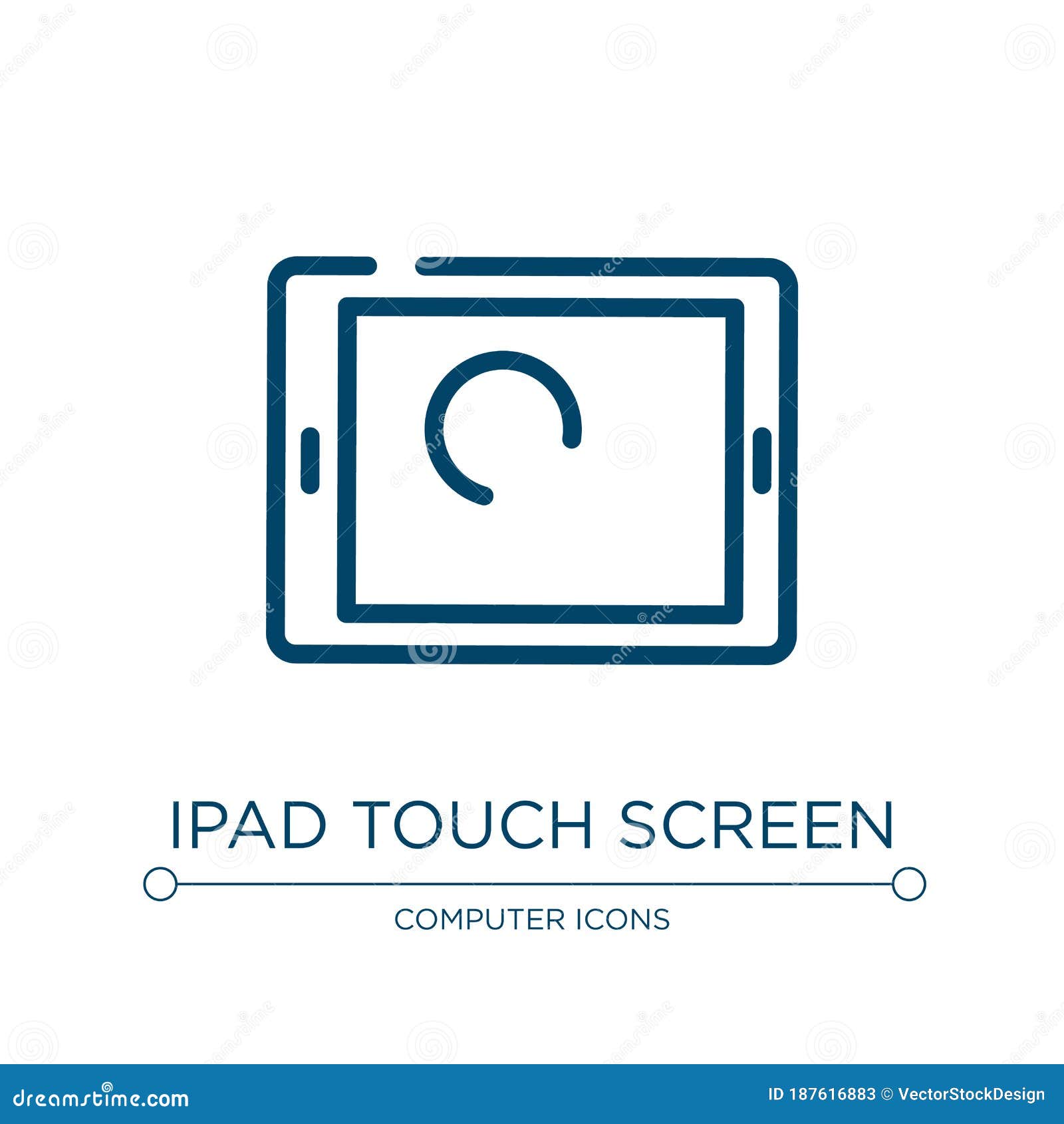 Ipad Touch Screen Icon. Linear Vector Illustration from Modern Screen ...