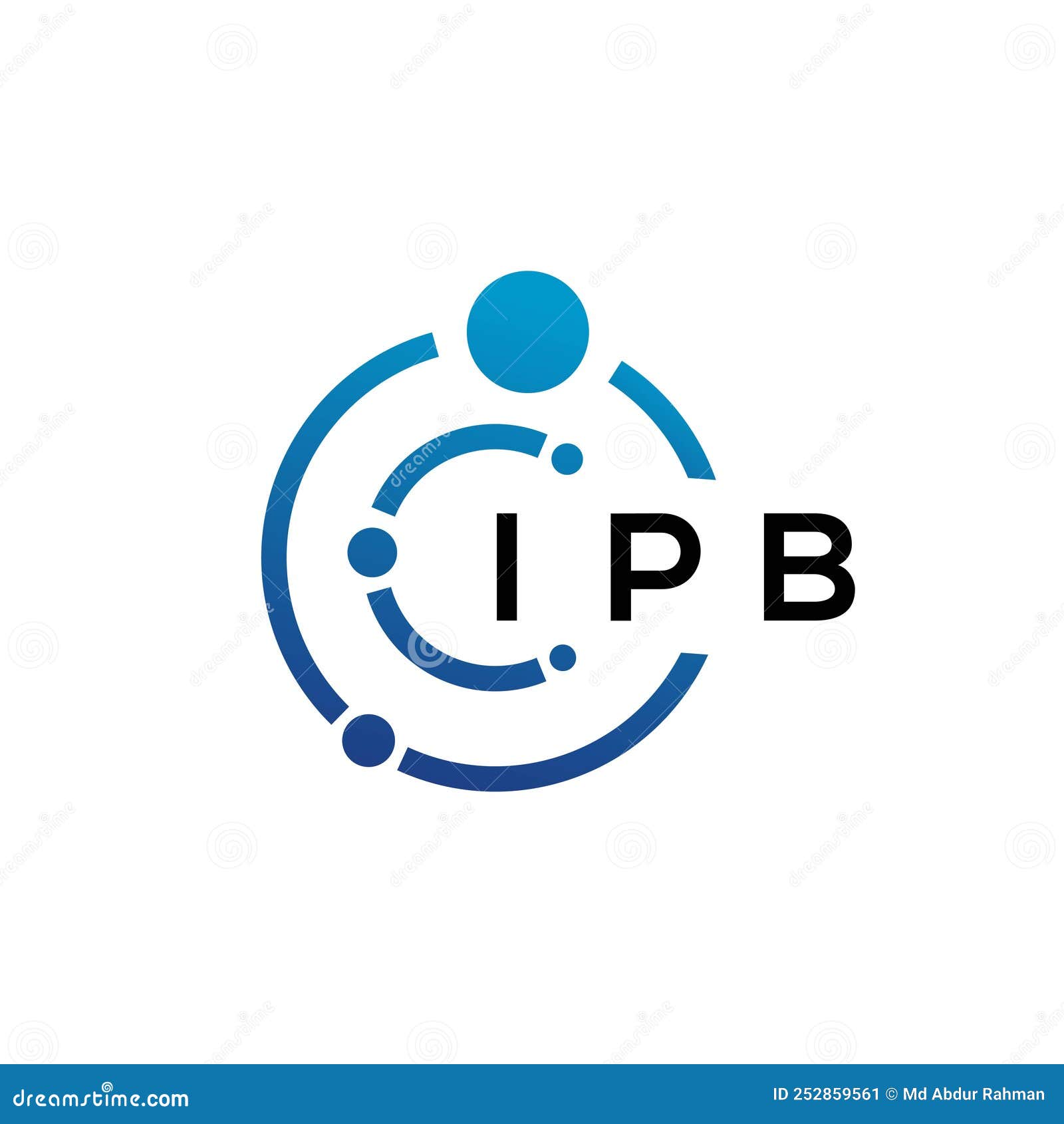 IPB Letter Technology Logo Design on White Background. IPB Creative ...
