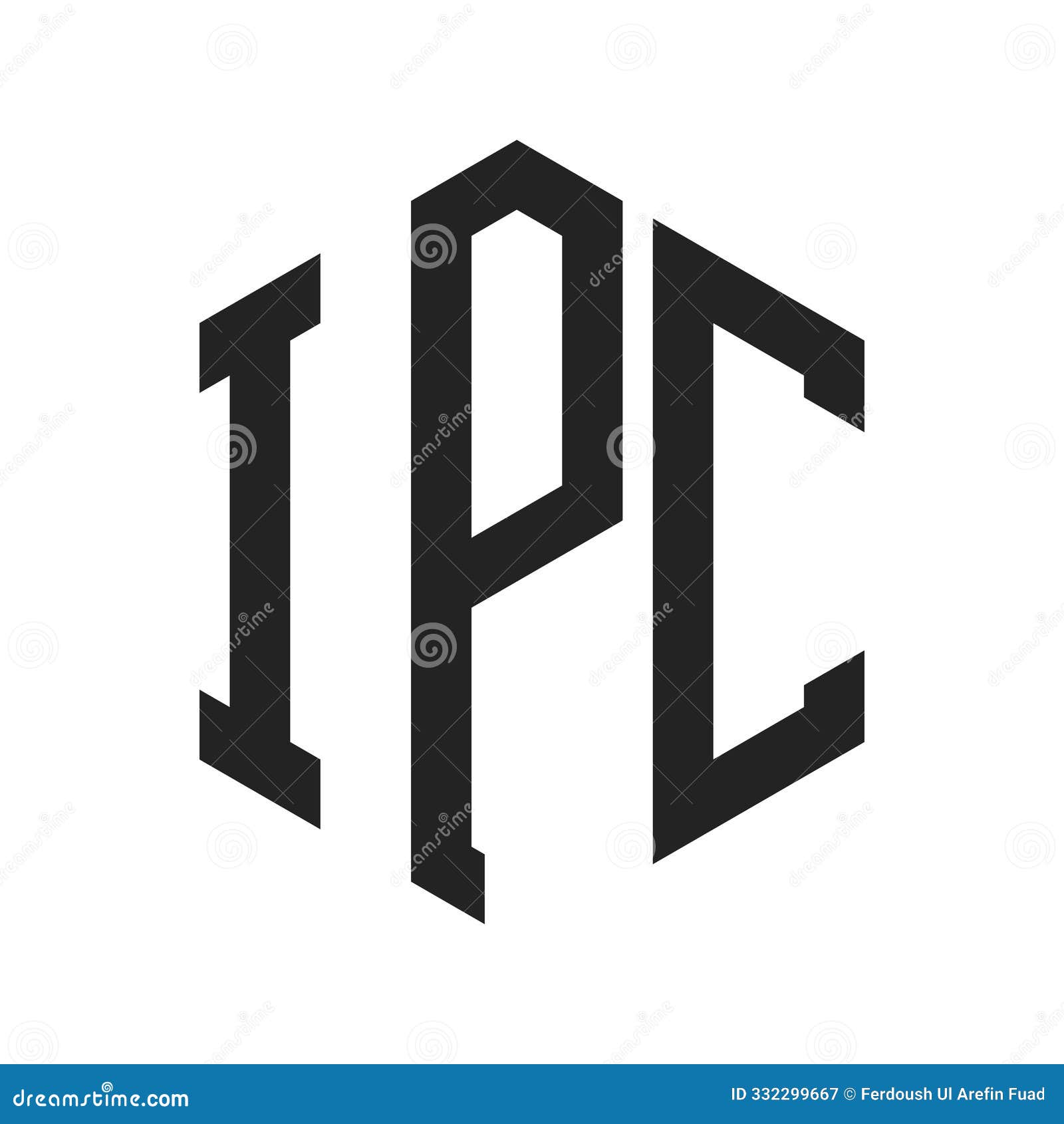 IPC Logo Design. Initial Letter IPC Monogram Logo Using Hexagon Shape ...