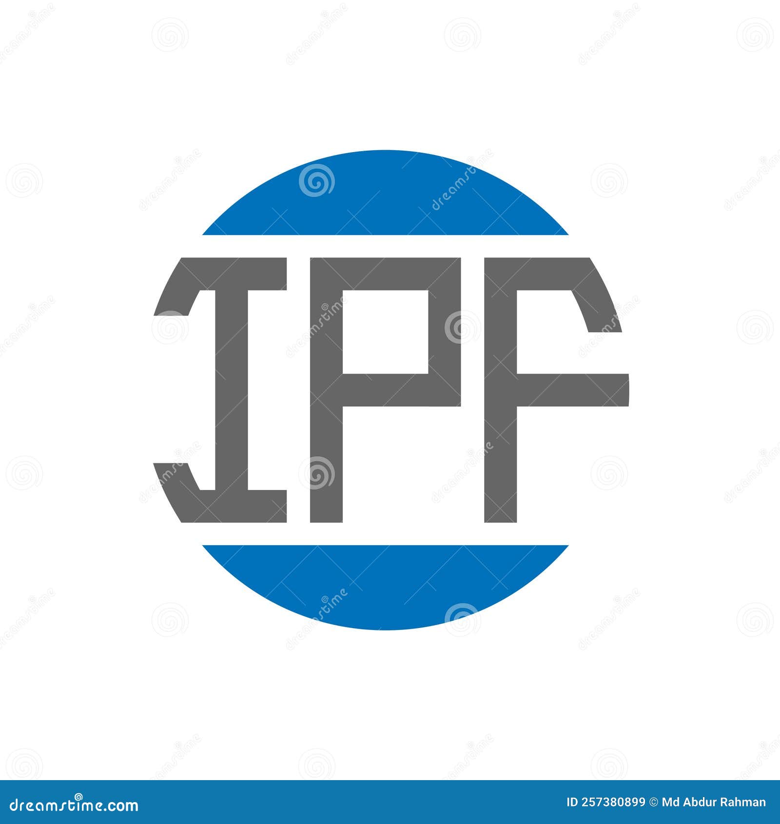 IPF Letter Logo Design on White Background. IPF Creative Initials ...