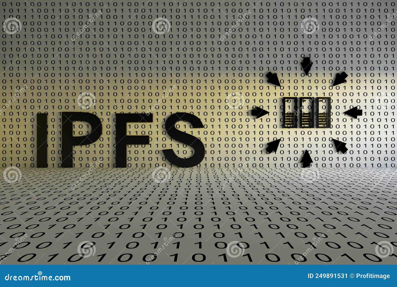 IPFS Concept Text Sunlight 3D Stock Illustration - Illustration of tech ...