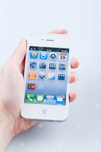 Iphone 4 4s in Womens Hands Editorial Photography - Image of manicure ...