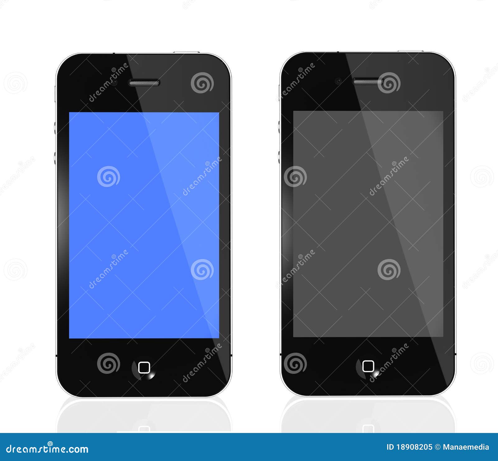 IPhone 4s Blue and Black Screen Editorial Image - Illustration of ipad ...