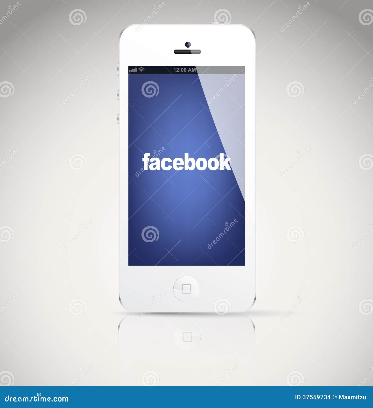 Iphone 5 Device, Showing the Facebook Logo. Editorial Stock Image ...