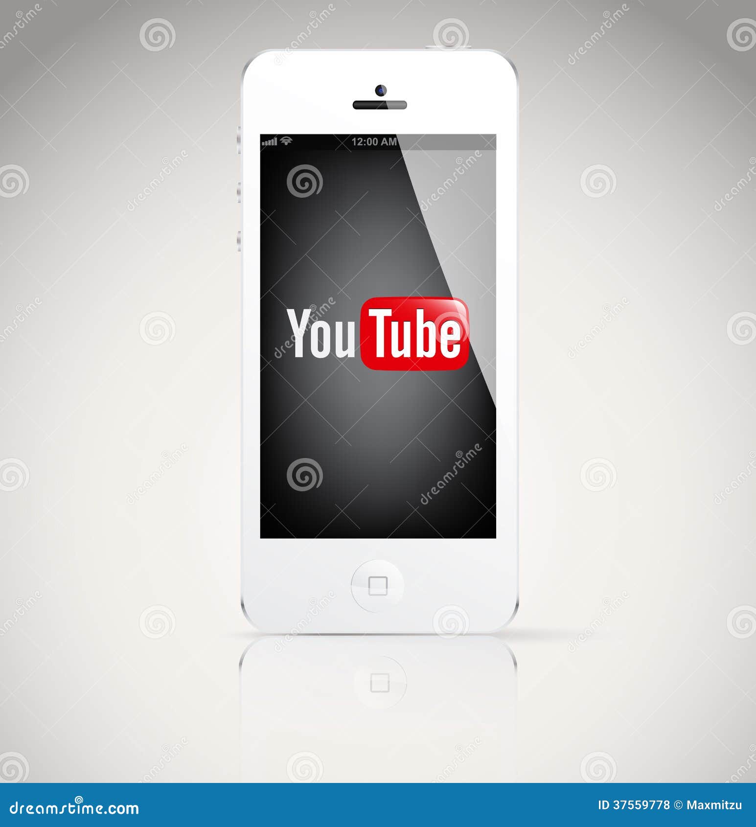 Iphone 14 Pro With Youtube App Mockup In Screen. Youtube Interface ...