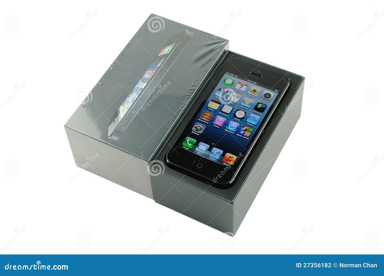 IPhone 5 with packaging editorial photography. Image of computer - 27356182