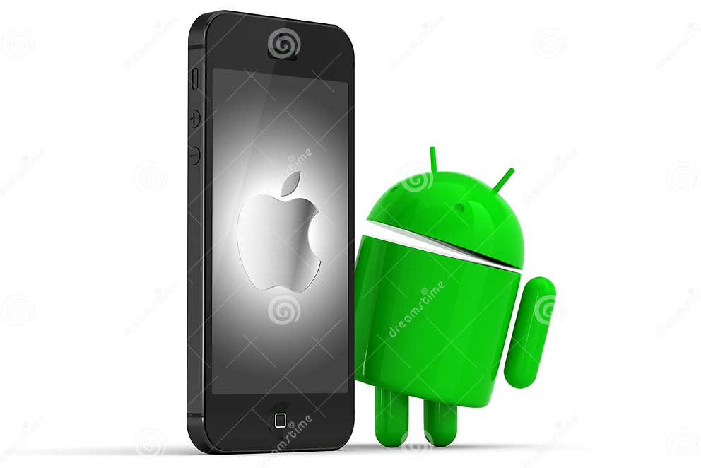 Iphone and android logo editorial photo. Illustration of white - 26985811