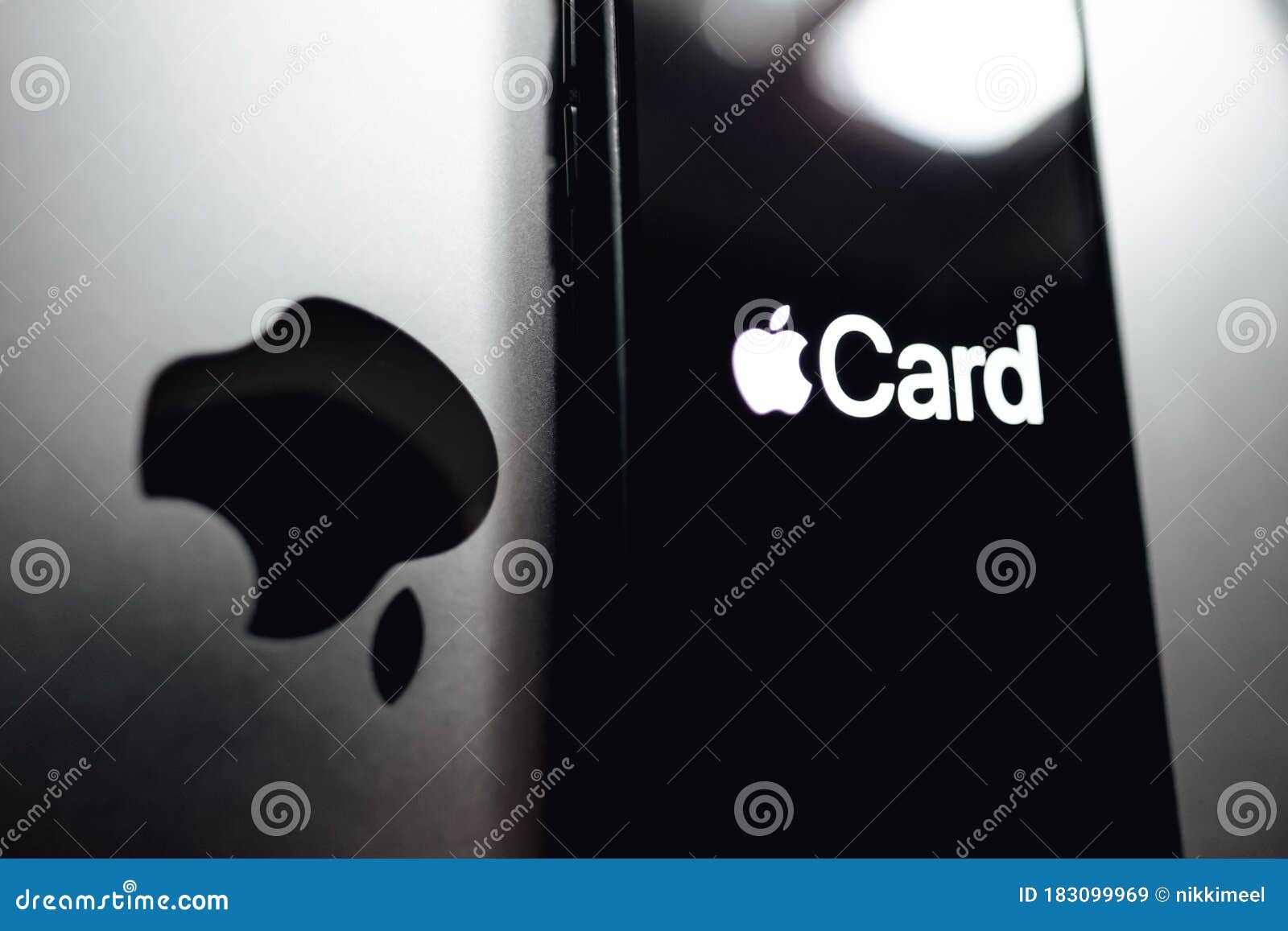 IPhone X with Apple Card Logo on the Screen. Editorial Stock Image ...