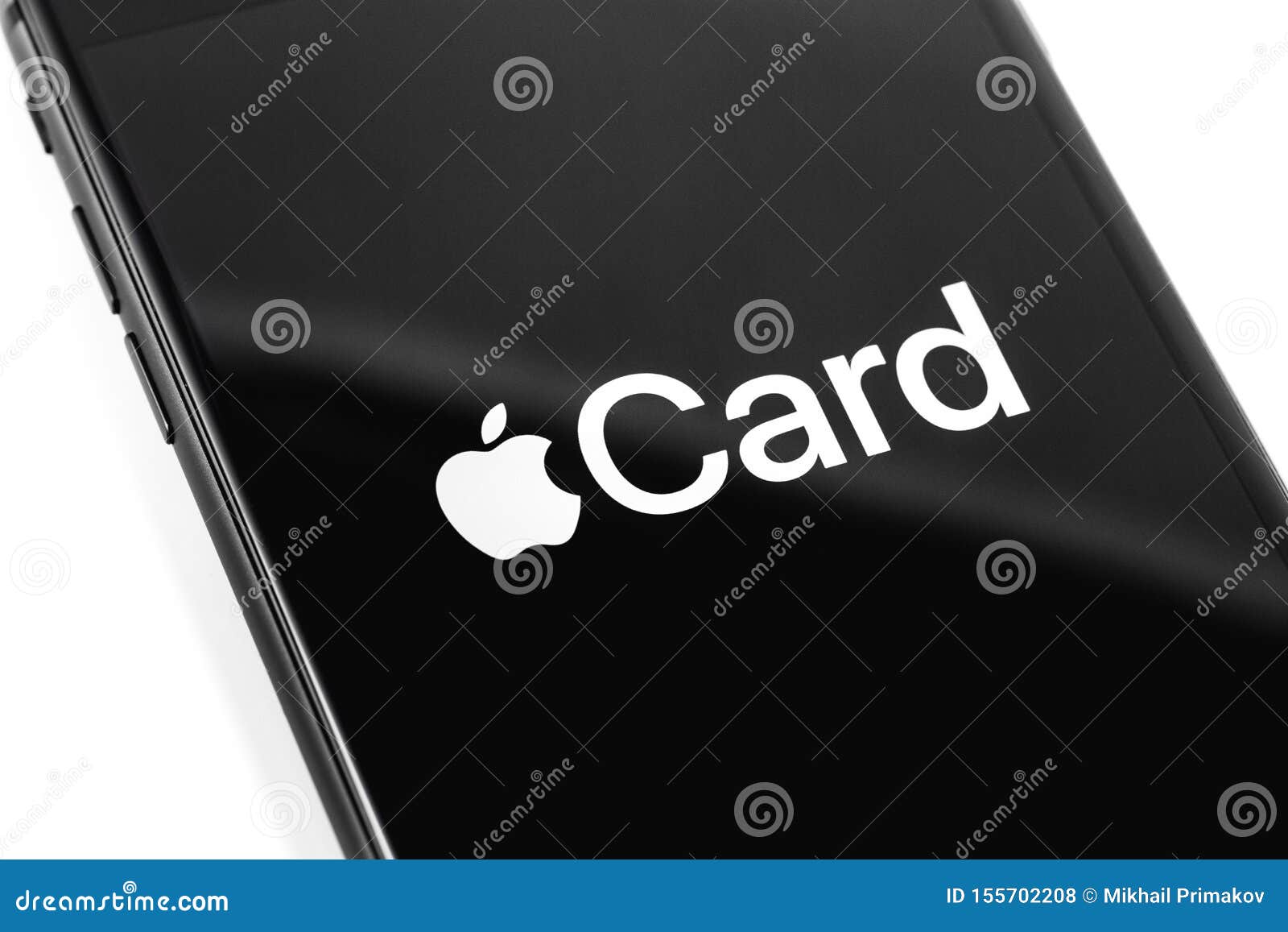 IPhone and Apple Card Logo on the Screen Editorial Stock Photo - Image ...
