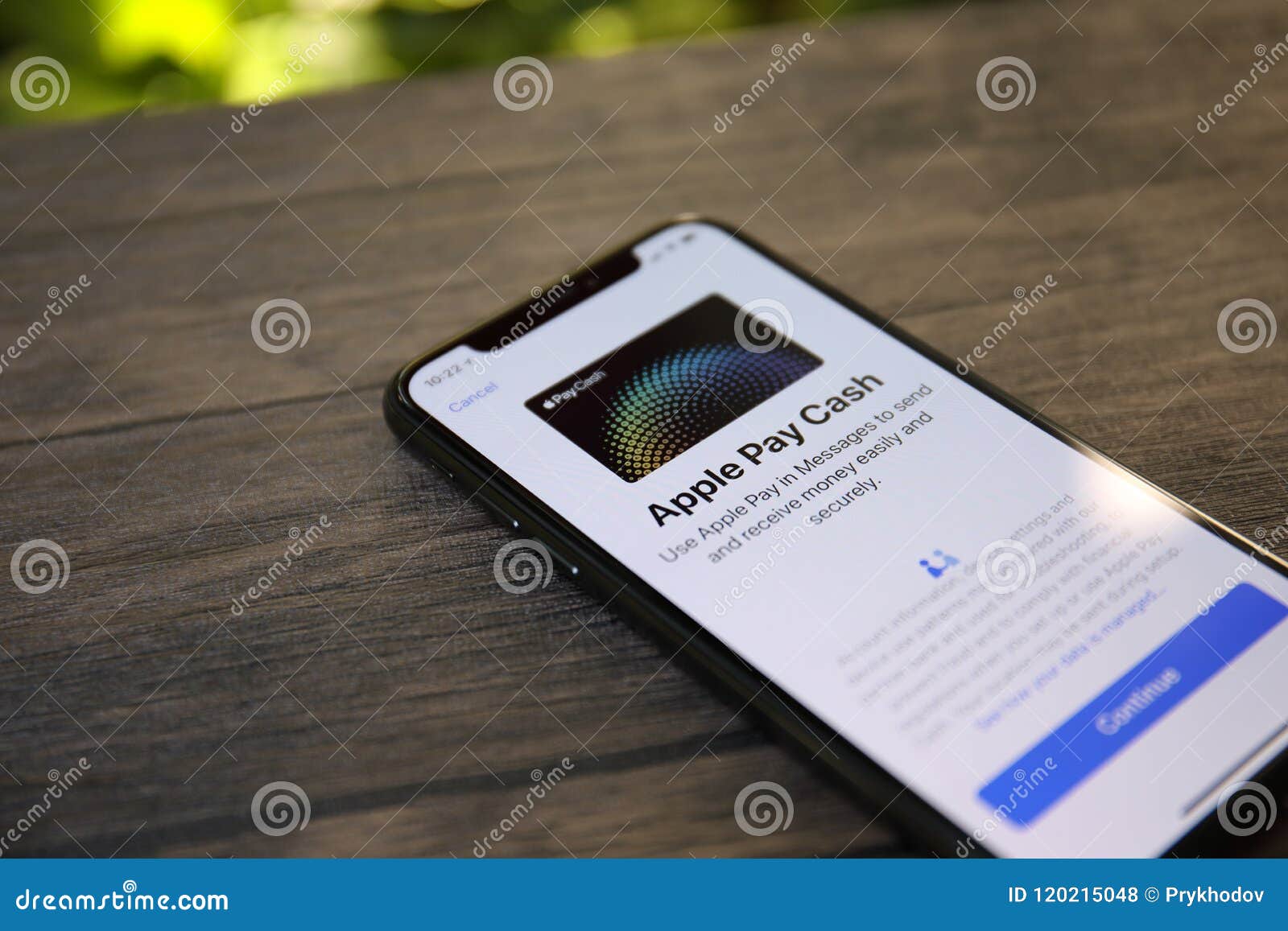 IPhone X with Apple Pay on the Screen Editorial Stock Photo - Image of ...