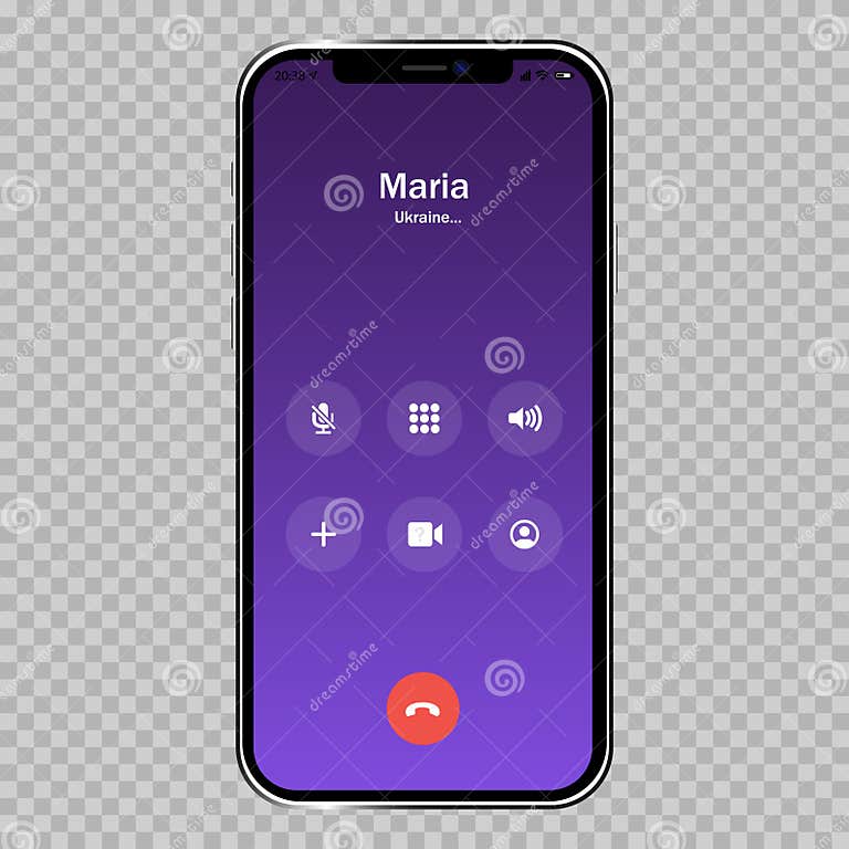 IPhone Call Screen Template. Interface Editorial Stock Photo ...