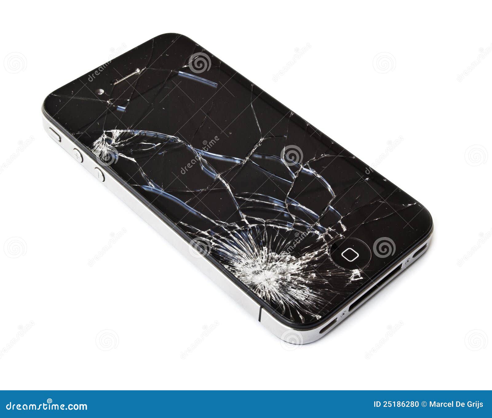 IPhone cassé image éditorial. Image of cassé, appeler - 25186280