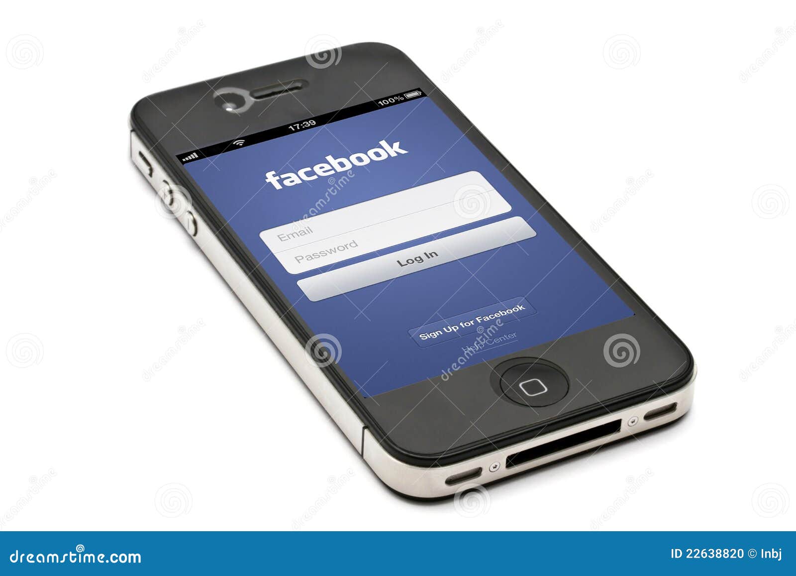 IPhone and facebook editorial image. Image of button - 22638820