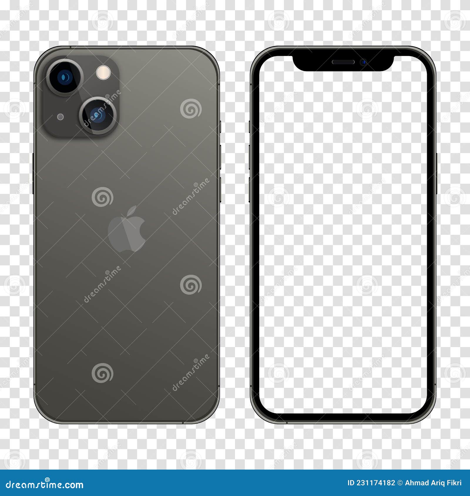Iphone 13 Graphite Color. Realistic Smartphone Mockup Editorial ...