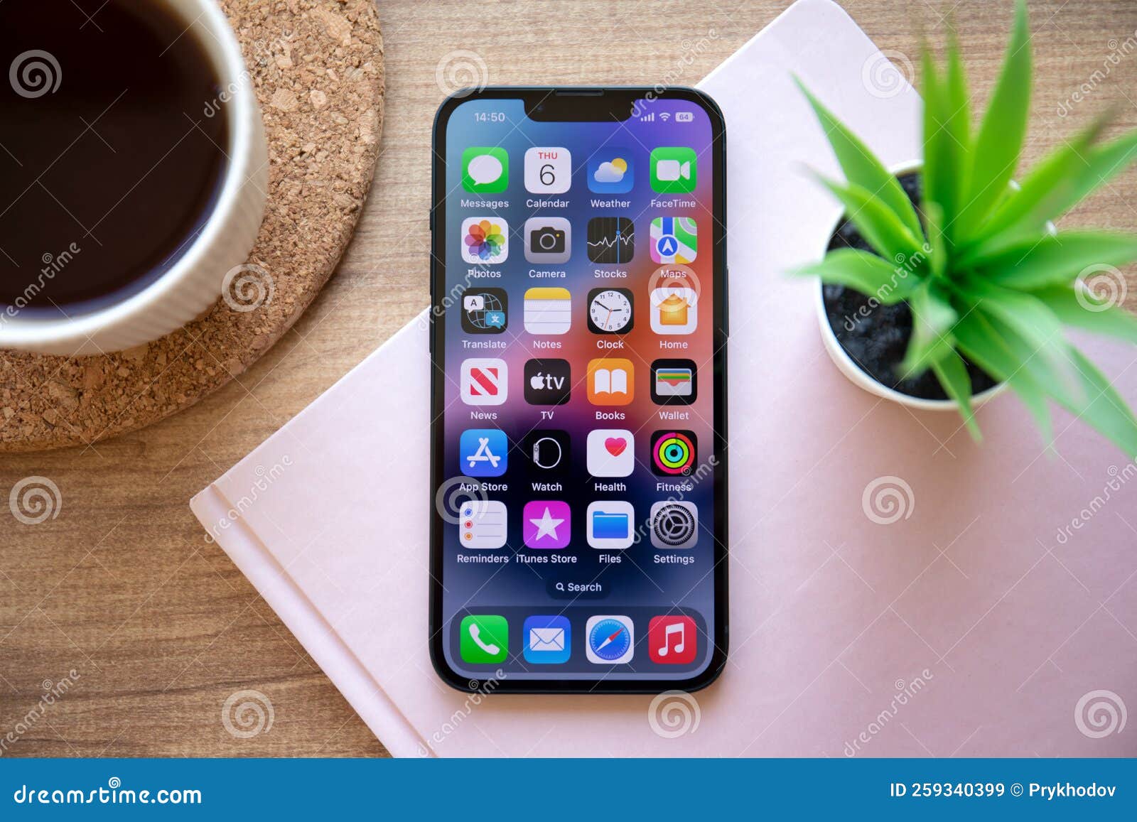 IPhone 14 with Home Screen IOS 16 on the Screen Editorial Stock Image ...