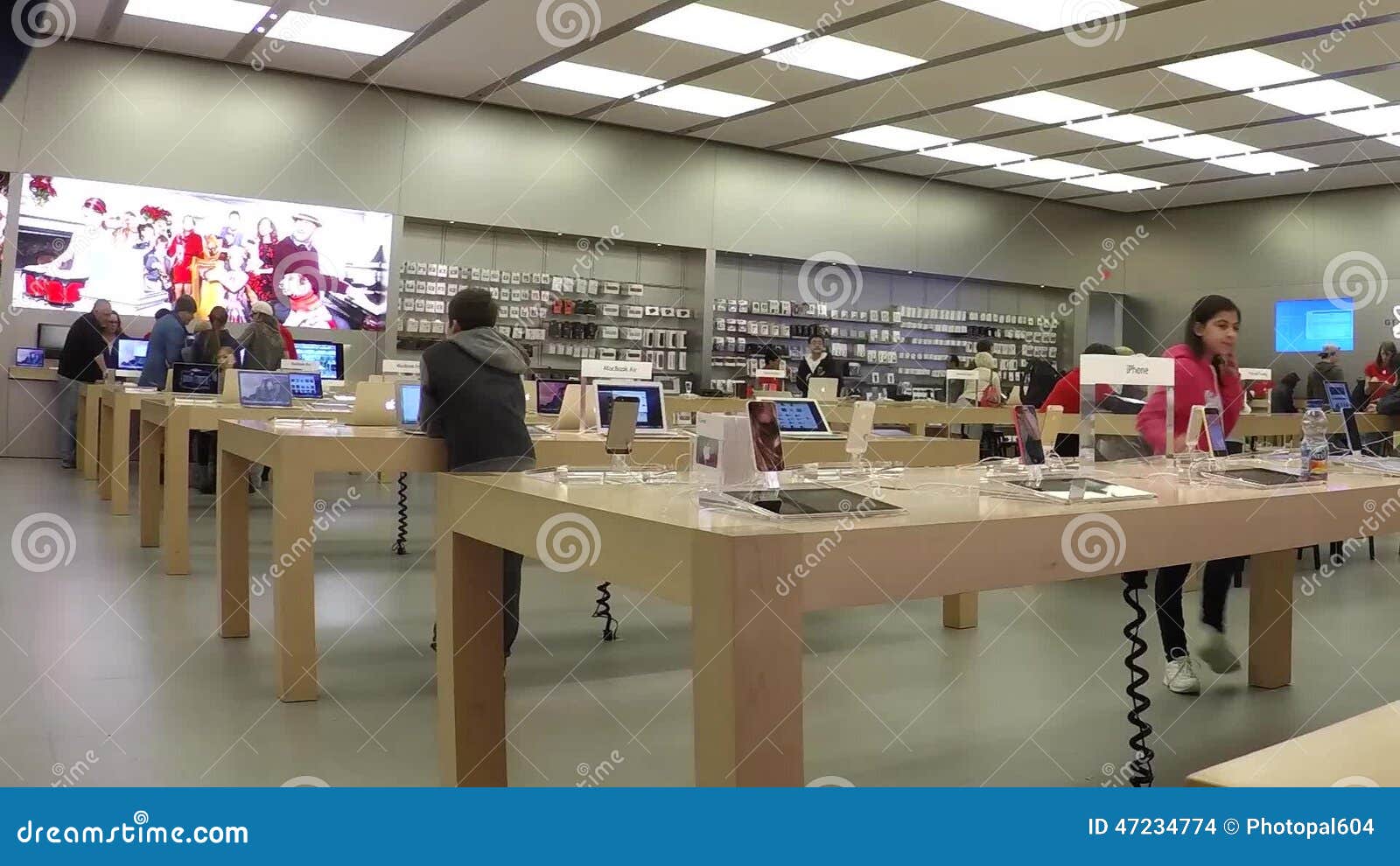 Iphone inside Apple store stock footage. Video of phone - 47234774