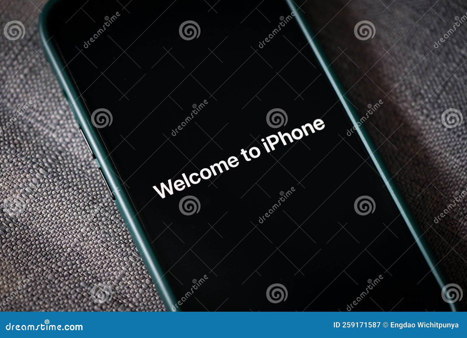 IPhone with IOS 16 Software Update Welcome To Iphone on the Screen ...