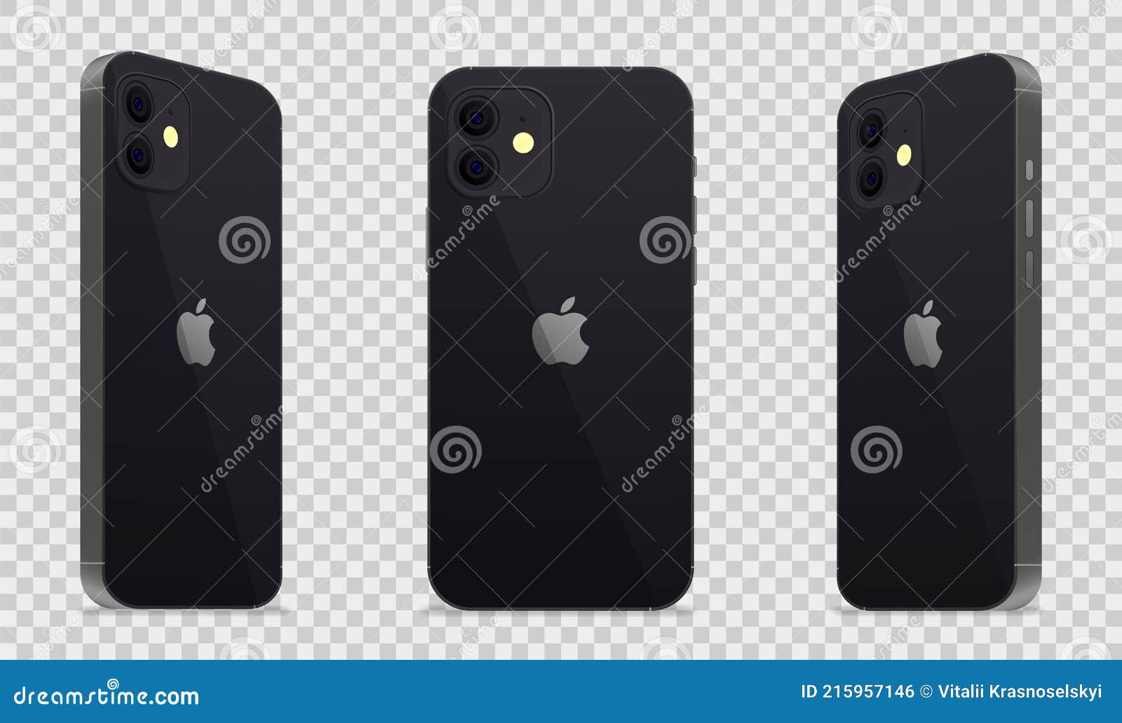 Iphone Mockup. Iphone in Different Positions. Realistic Layout of the ...