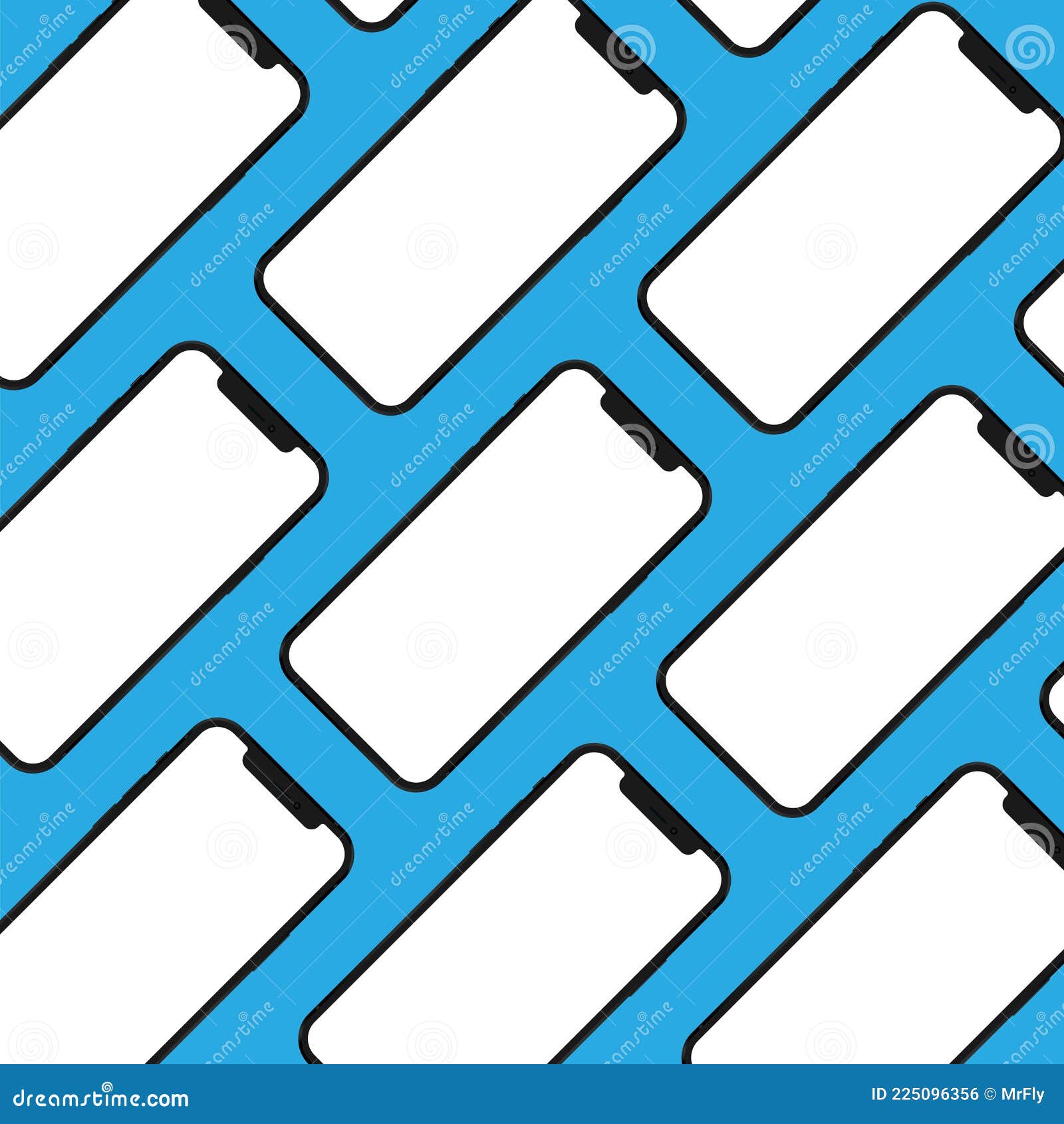 Iphone Pattern, Blue Template, Vestor Illustration Stock Vector ...