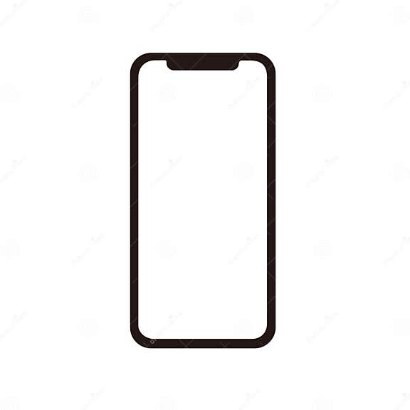 Iphone X Pictogram Voor Vector Vector Illustratie - Illustration of ...