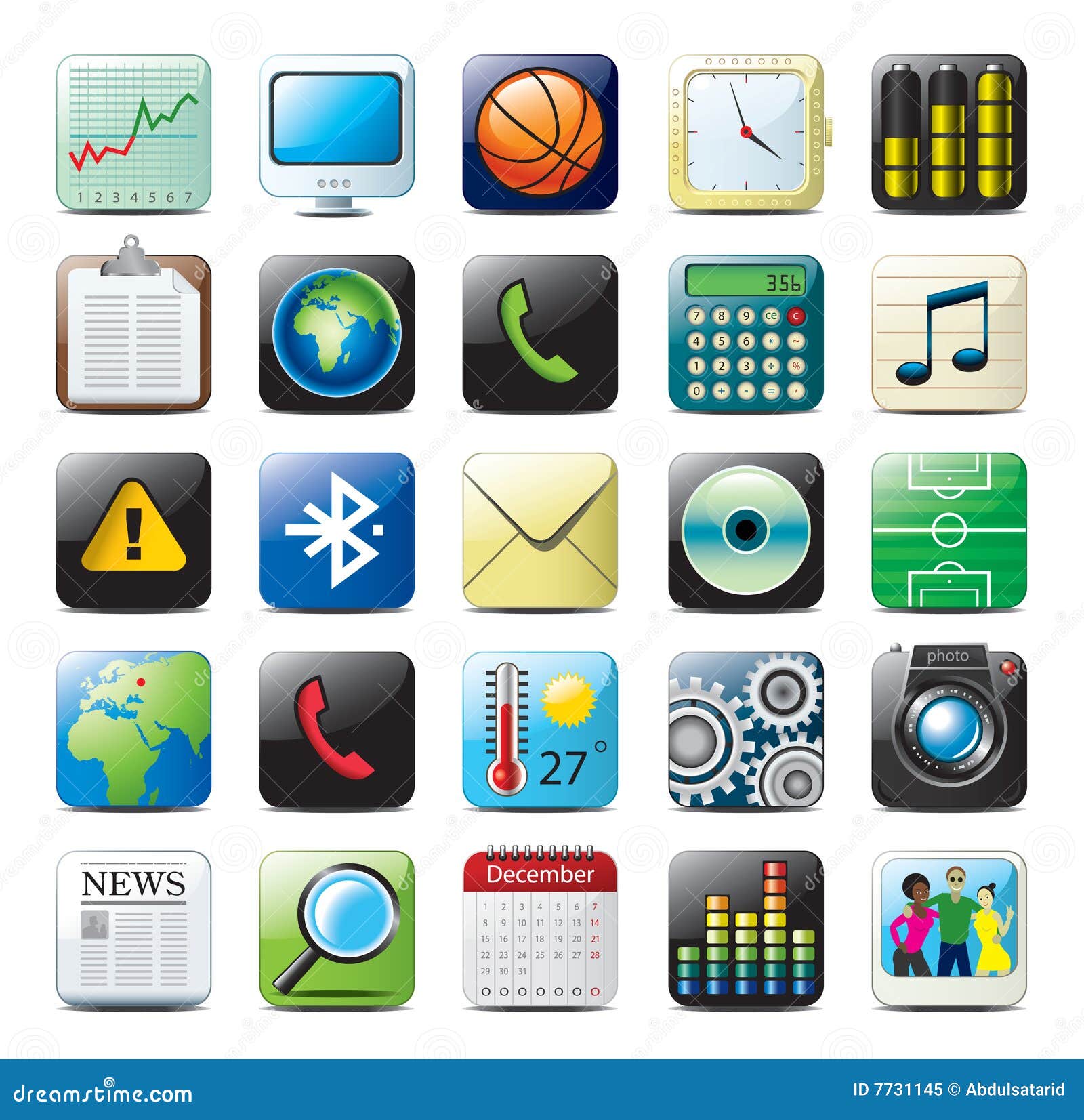 IPhone pictogrammen vector illustratie. Illustration of markt - 7731145