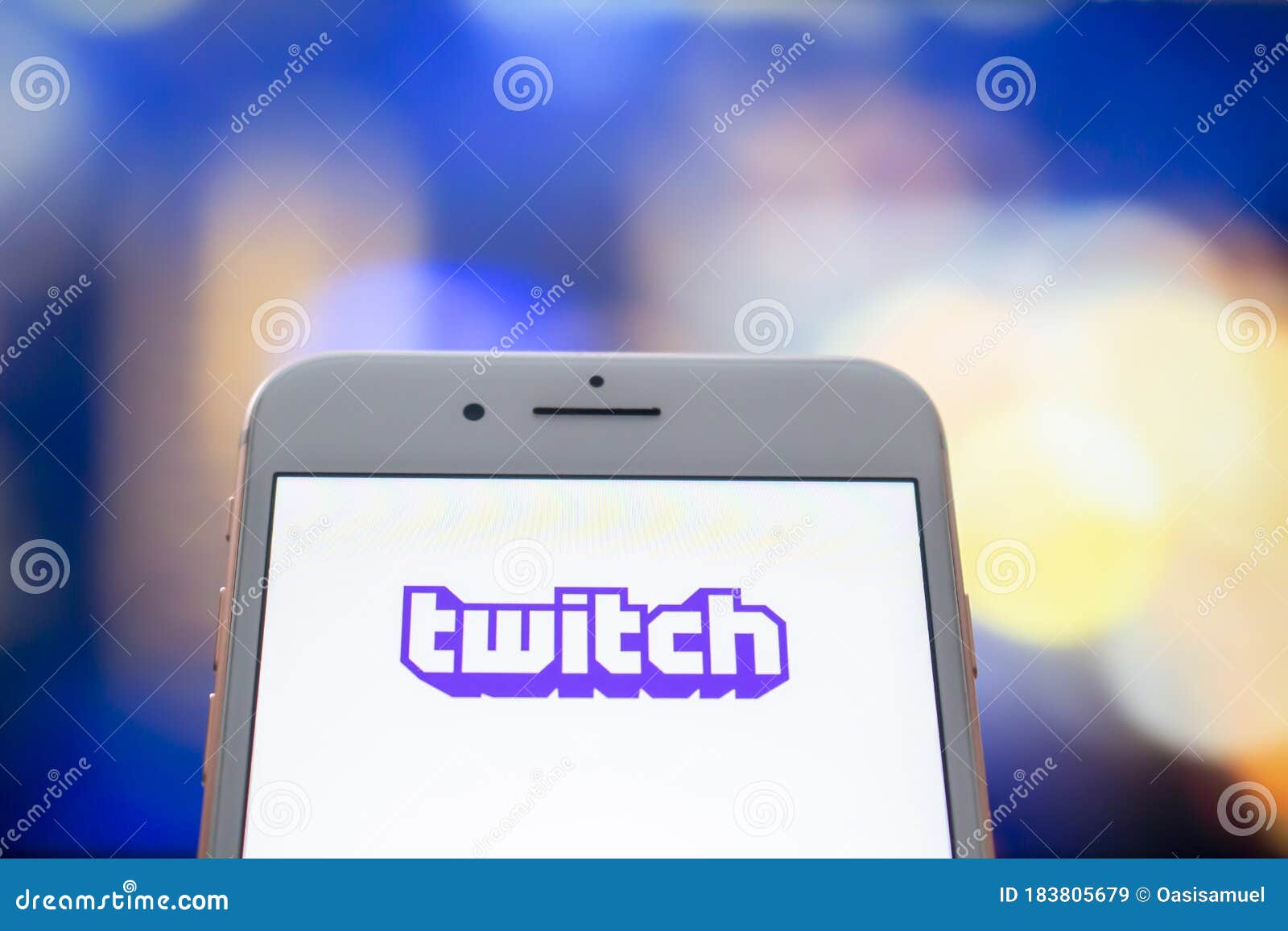 An IPhone Plus with a Twitch Logo on the Screen Editorial Stock Image ...