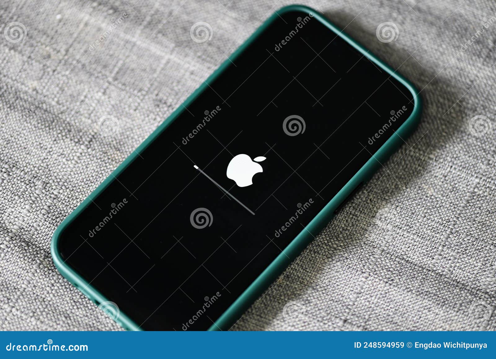 IPhone 13 Pro with Apple Logo Loading and Installing Operating System ...