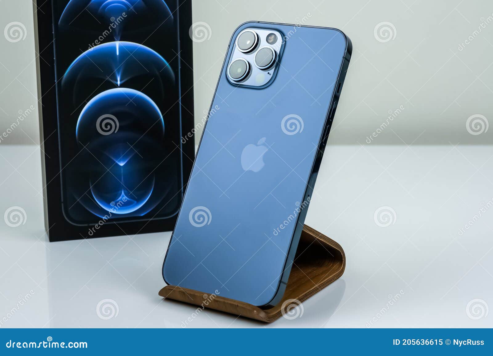 IPhone 12 Pro Max Pacific Blue. Editorial Image - Image of device ...