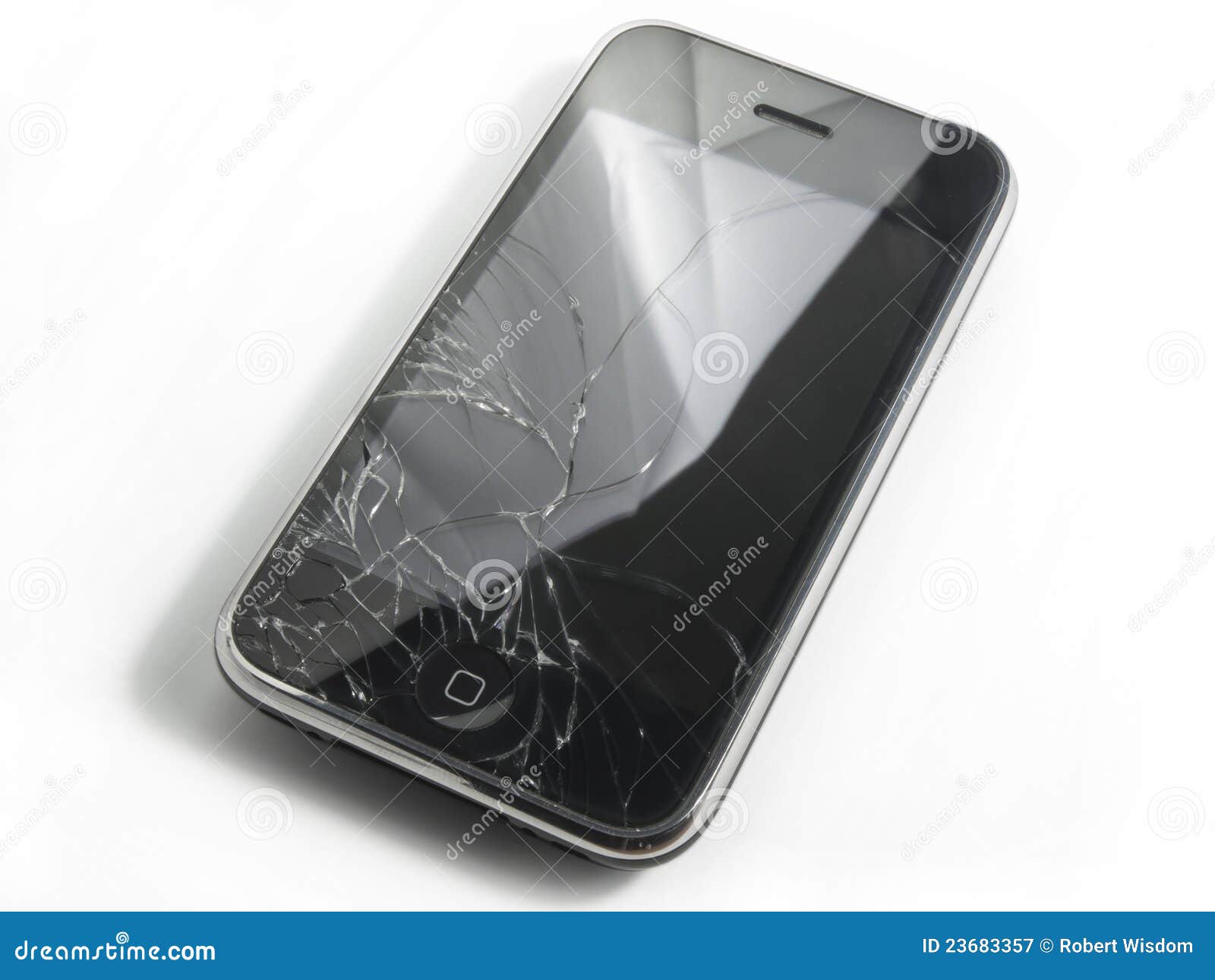 IPhone rotto fotografia editoriale. Immagine di guasto - 23683357