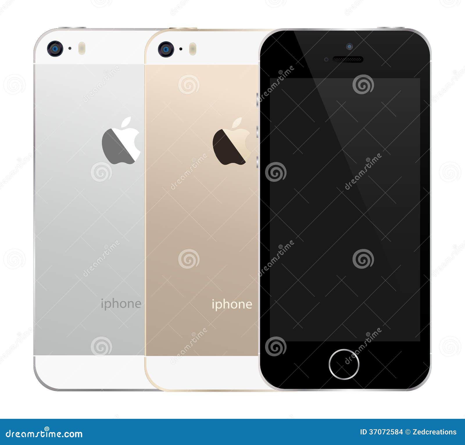Iphone 5s Gold Front And Back View