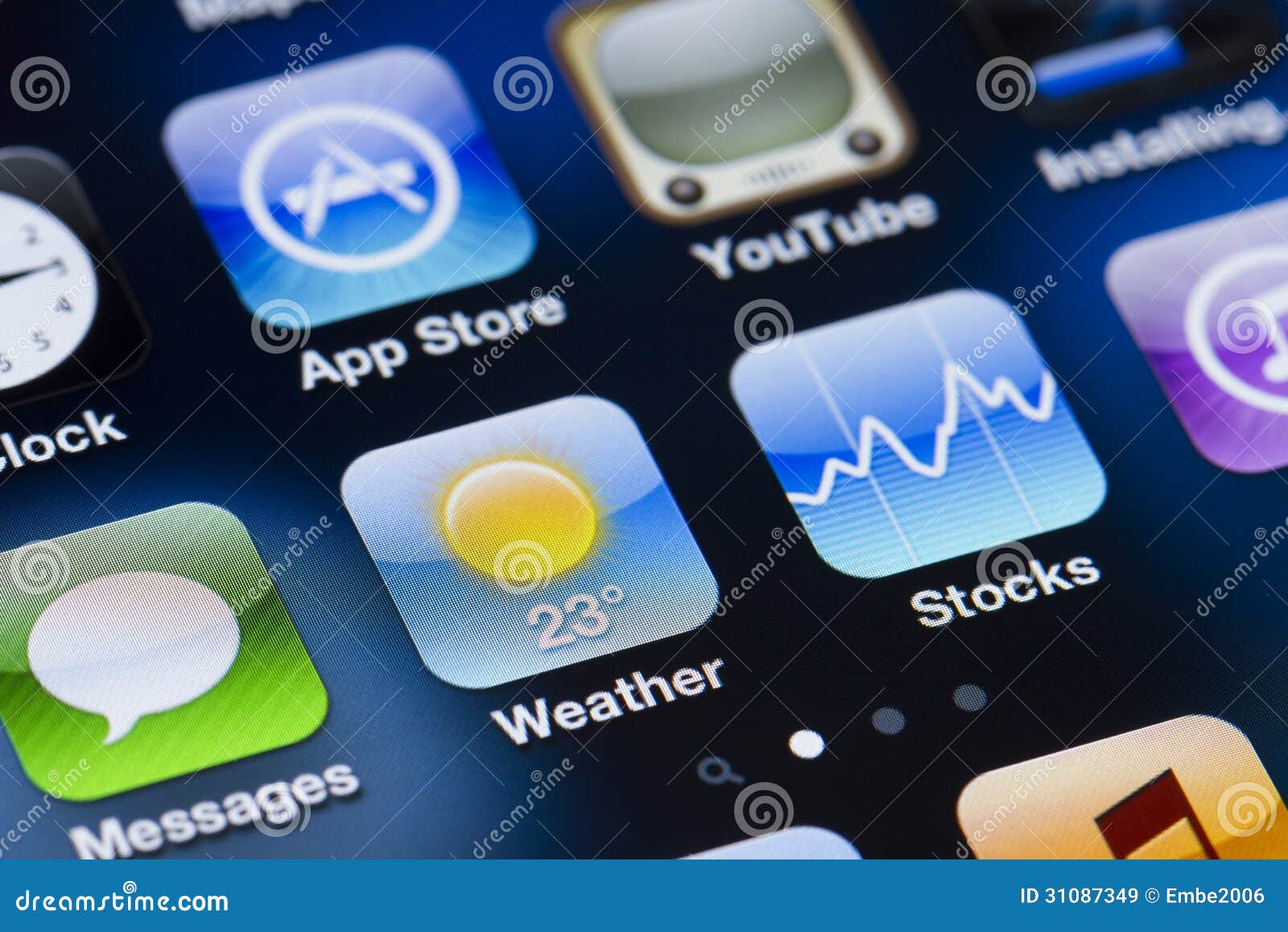 Iphone screen apps editorial stock image. Image of technology - 31087349