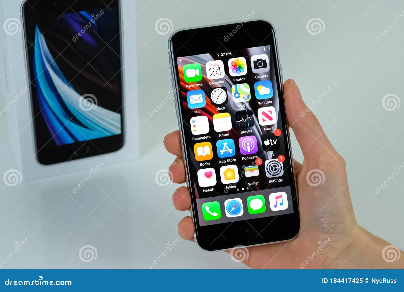 IPhone SE 2 2nd Generation and Its Box Editorial Image - Image of tech ...