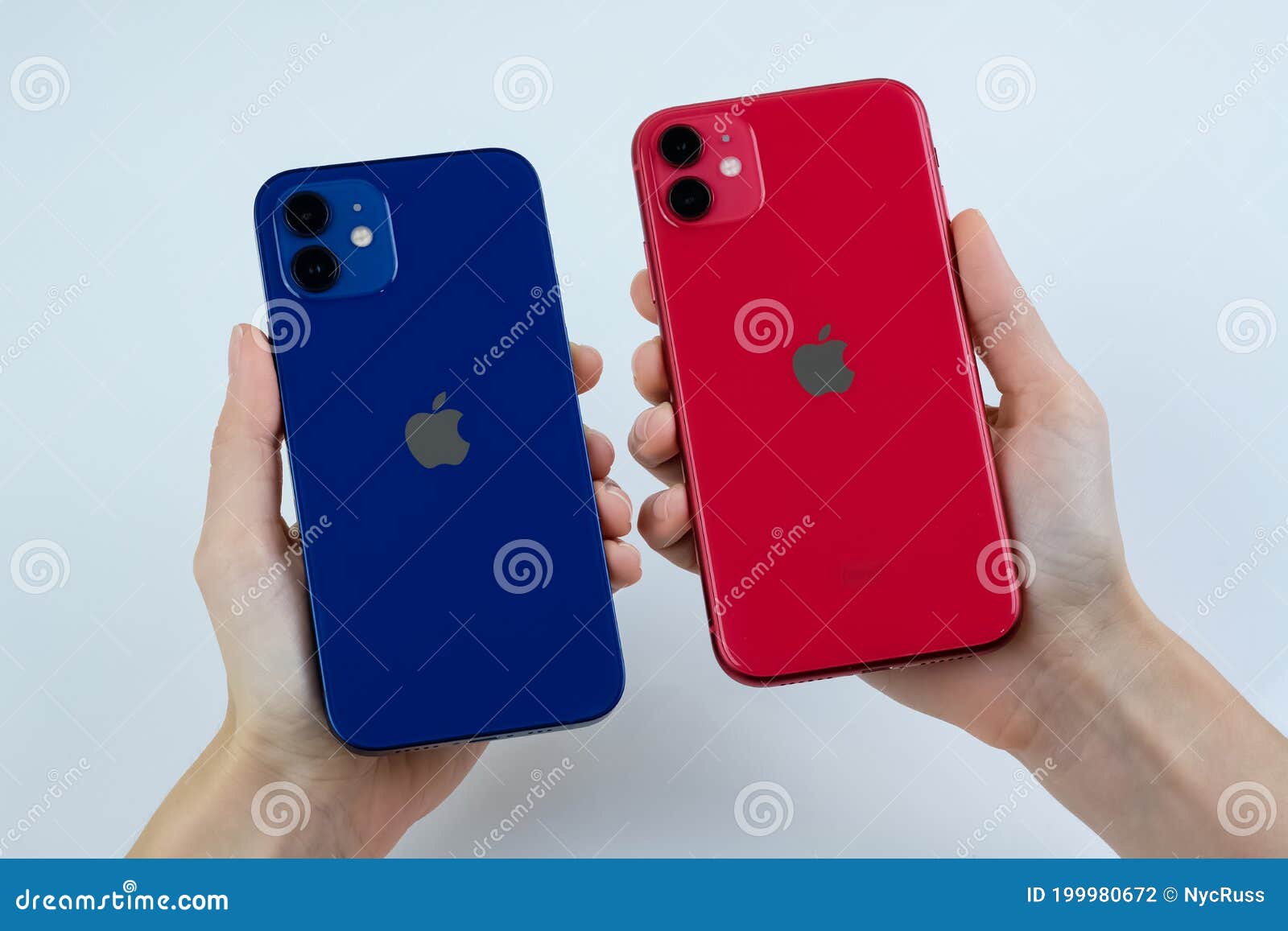 IPhone 12 and IPhone 11 Side by Side. Editorial Photography - Image of ...