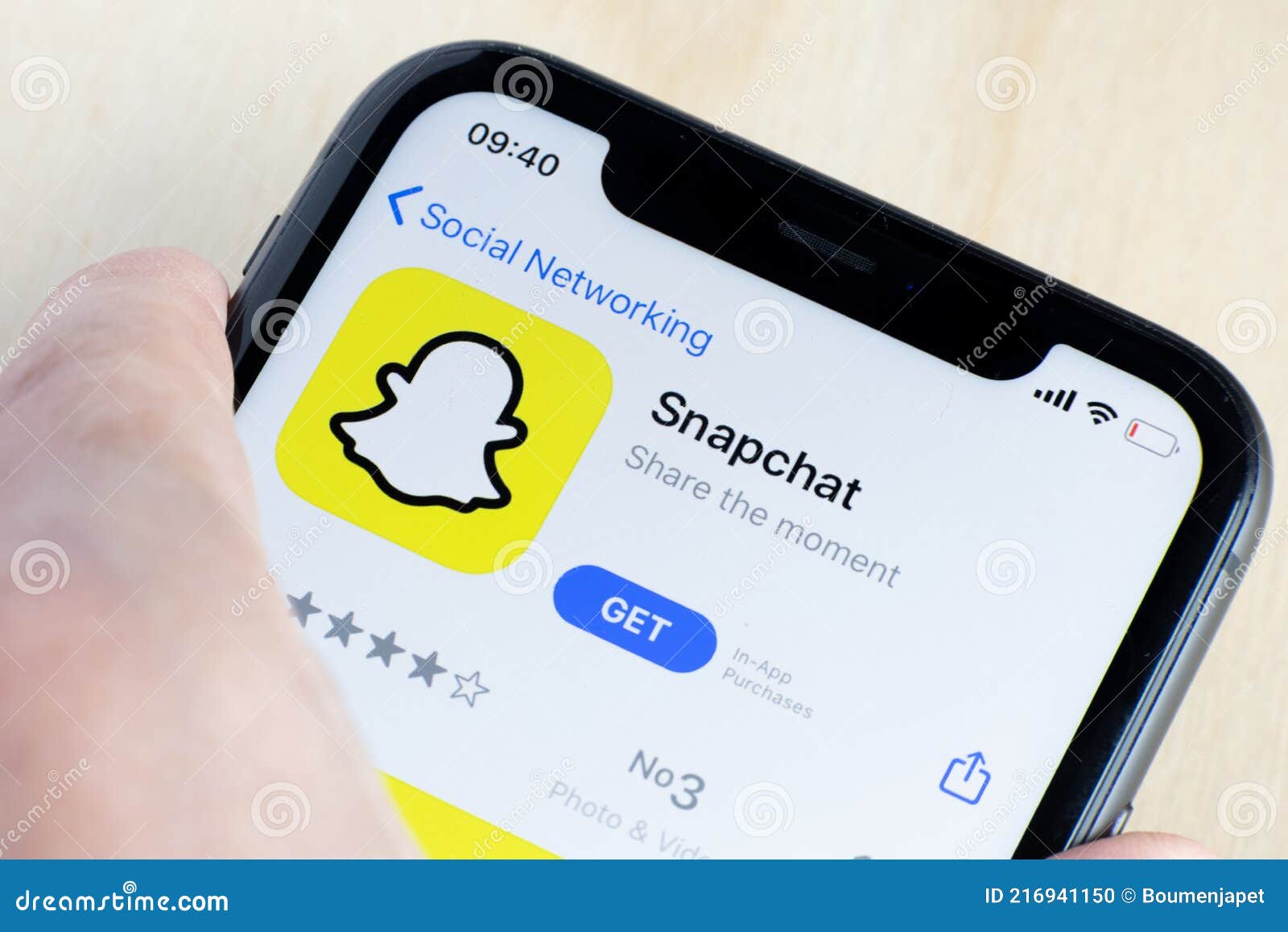 Snapchat on Apple Appstore. Editorial Image - Image of data, interface ...