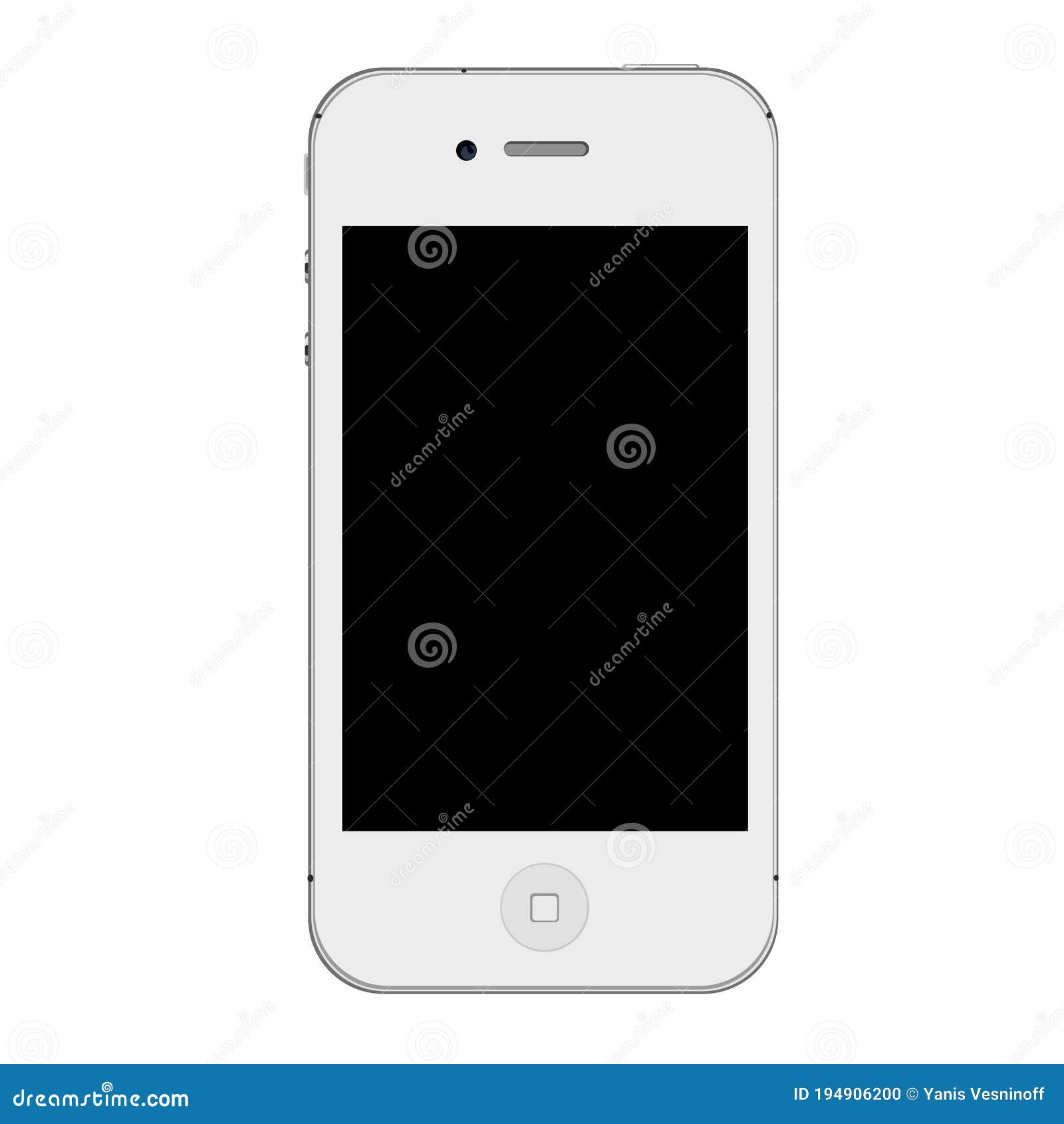 Iphone 4, Isolated Vector Image Editorial Image - Illustration of touch ...