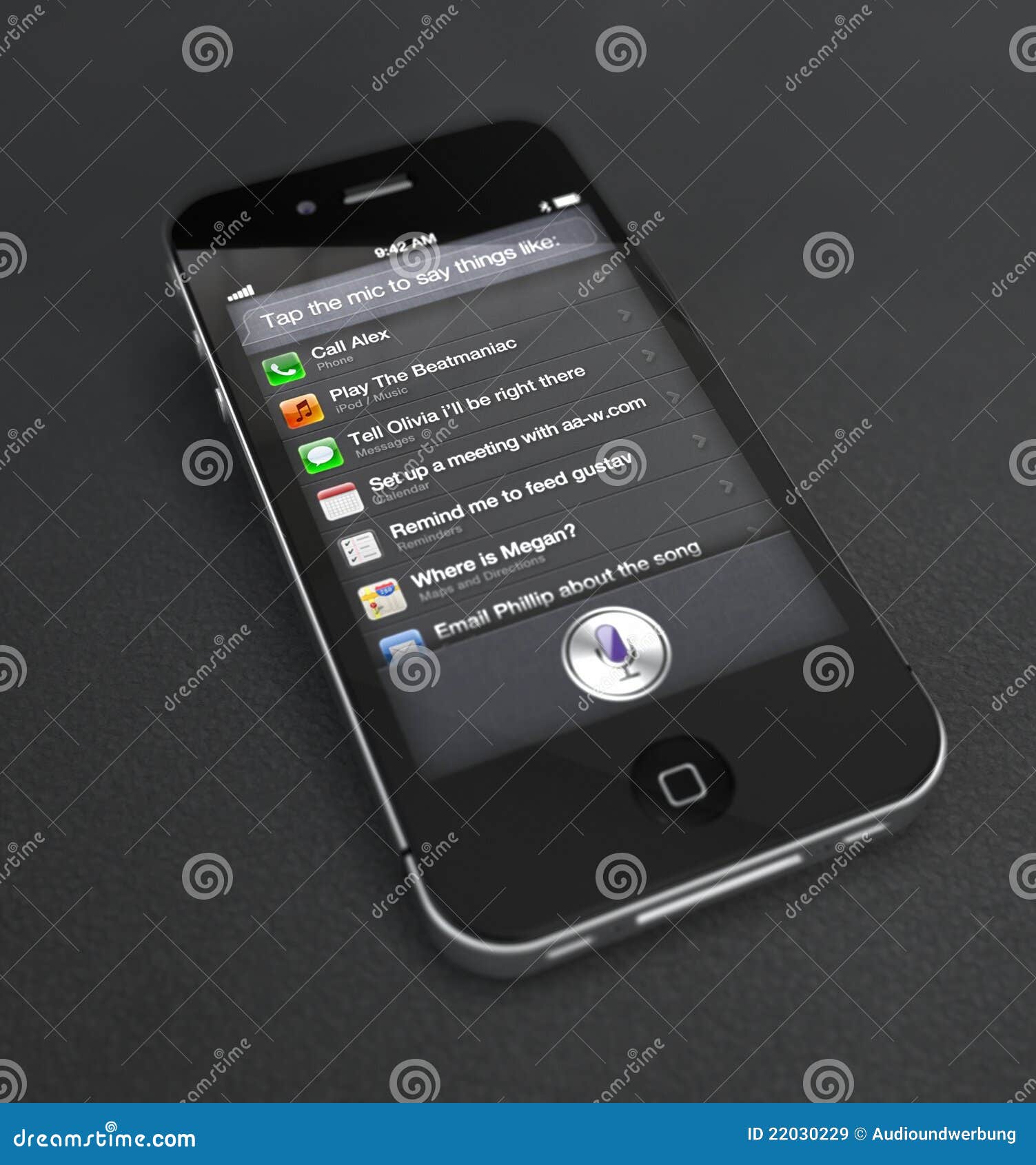 IPhone Van De Appel 4S Met Siri App Redactionele Stock Afbeelding ...