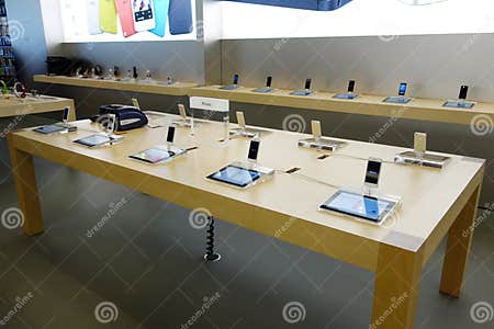 Iphone5 in Apple Retail Store Editorial Stock Image - Image of device ...