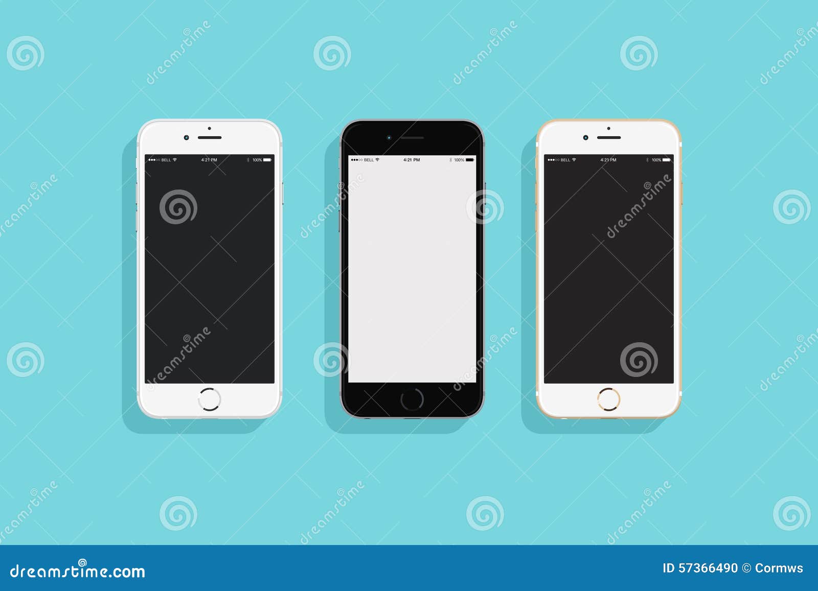 3 IPhones stock illustration. Illustration of cellular - 57366490
