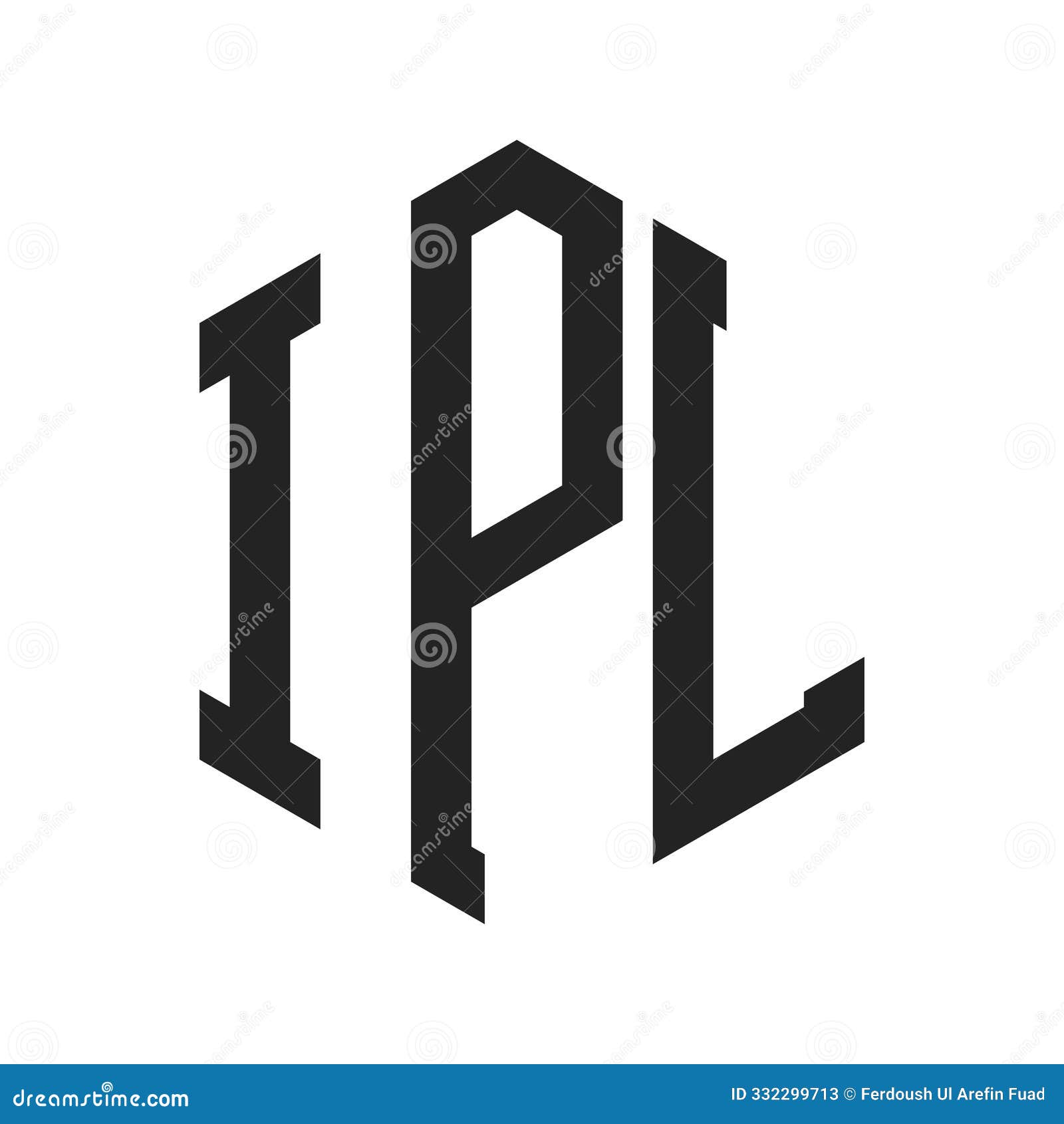 IPL Logo Design. Initial Letter IPL Monogram Logo Using Hexagon Shape ...
