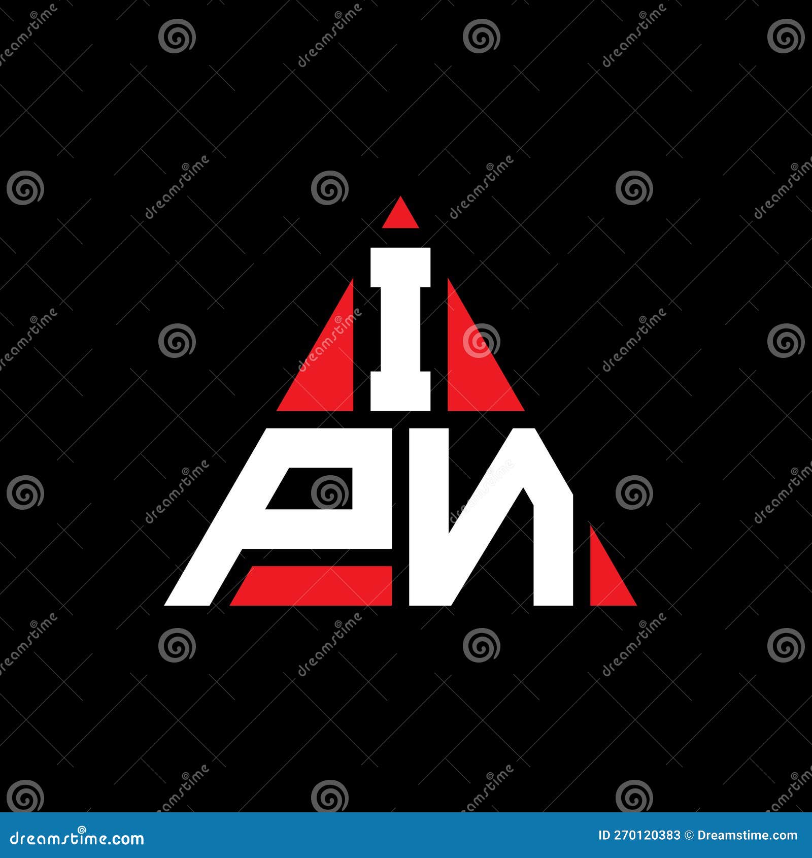 IPN Triangle Letter Logo Design with Triangle Shape. IPN Triangle Logo ...