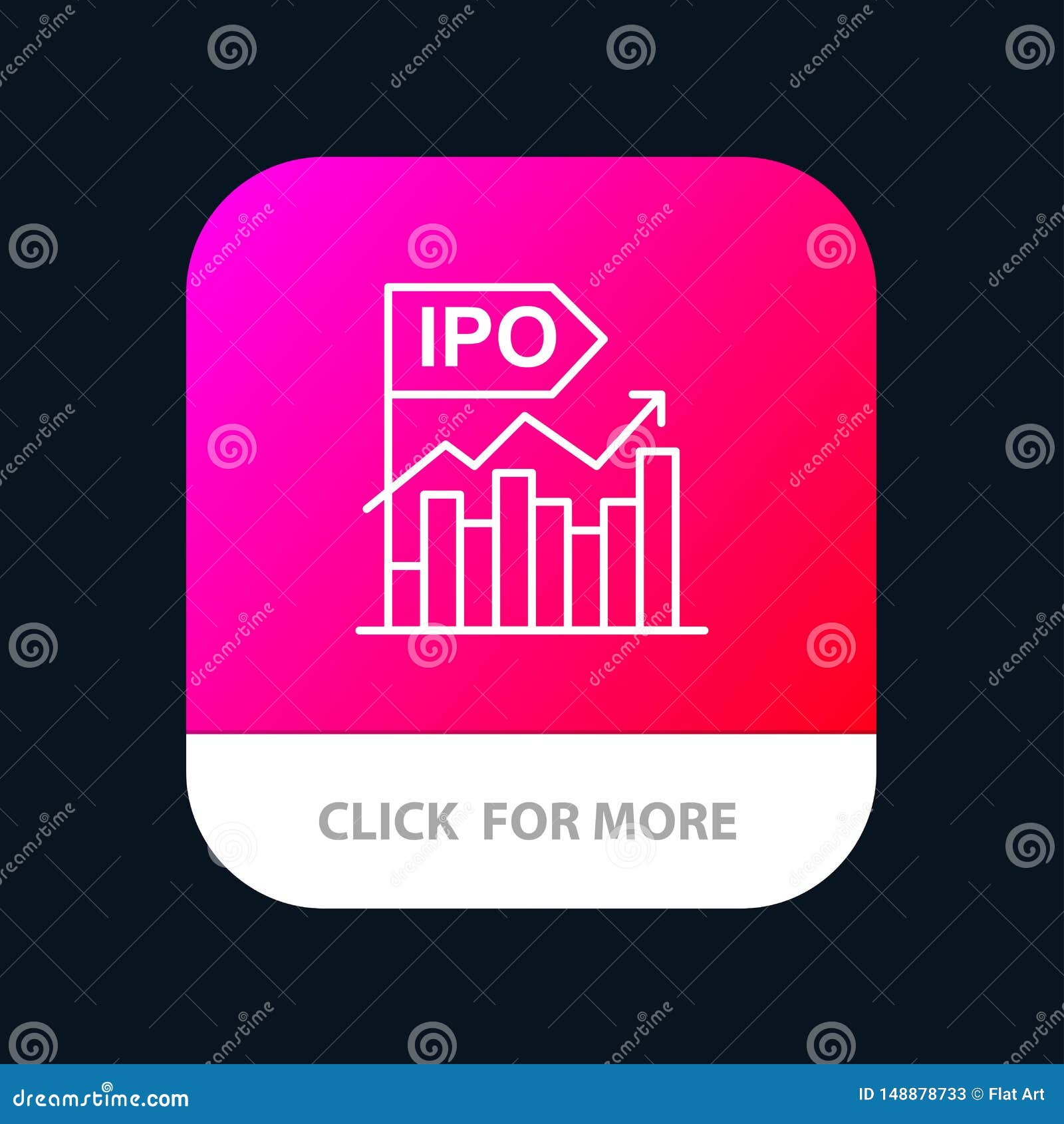 Ipo, Business, Initial, Modern, Offer, Public Mobile App Button ...