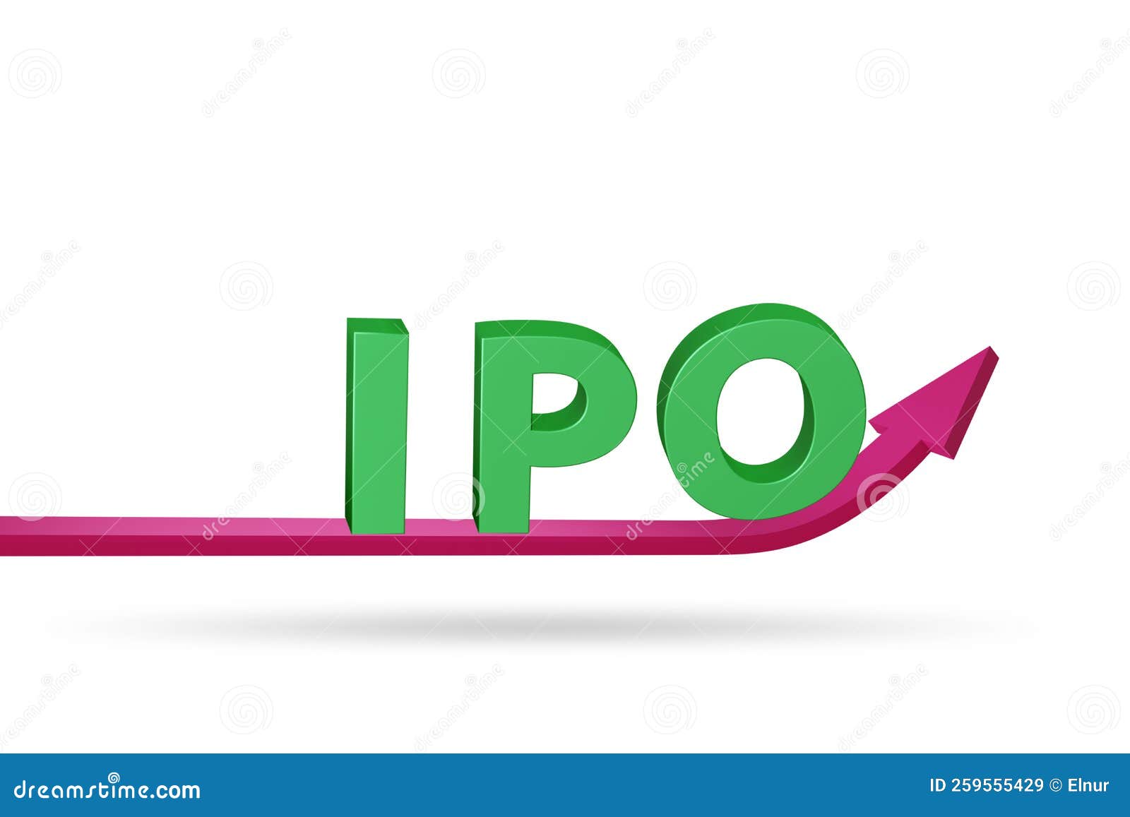 IPO Concept with Growth Chart - 3d Rendering Stock Illustration ...