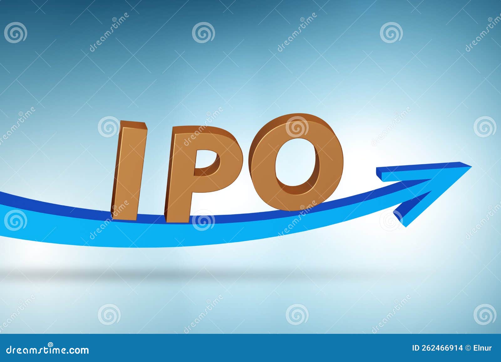 IPO Concept with Growth Chart - 3d Rendering Stock Illustration ...