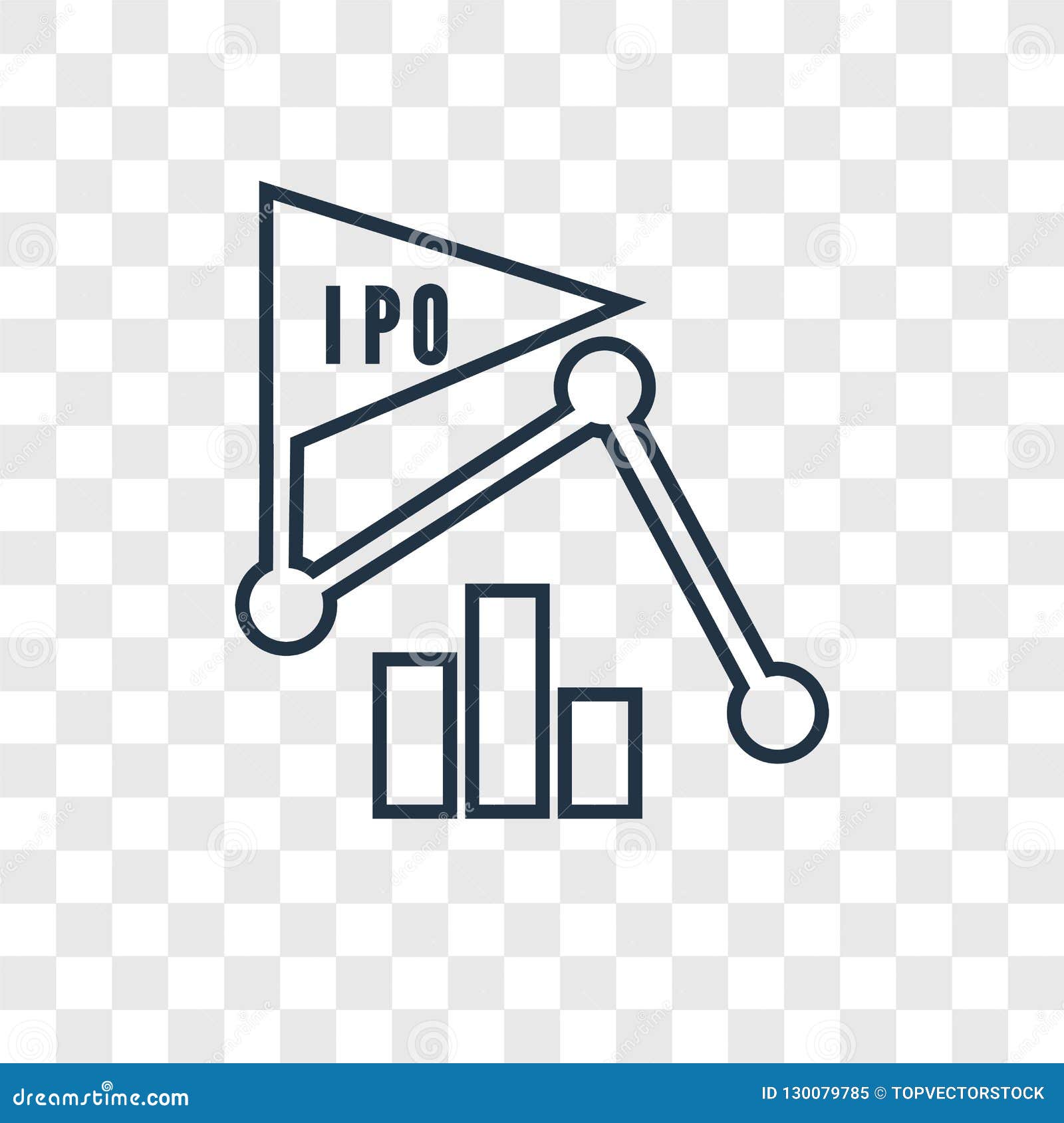 Ipo Concept Vector Linear Icon Isolated on Transparent Background, Ipo ...
