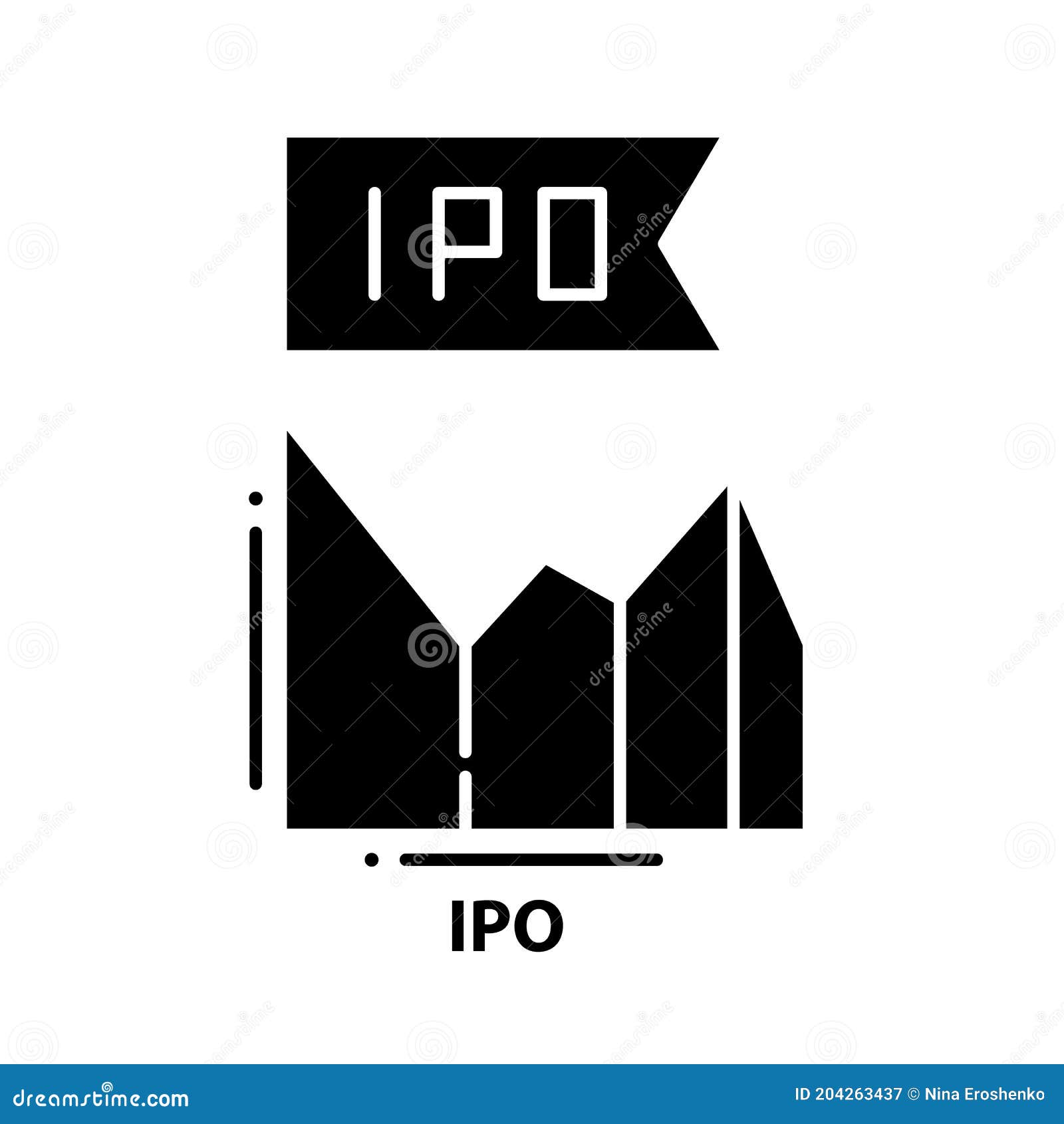 Ipo Icon, Black Vector Sign with Editable Strokes, Concept Illustration ...
