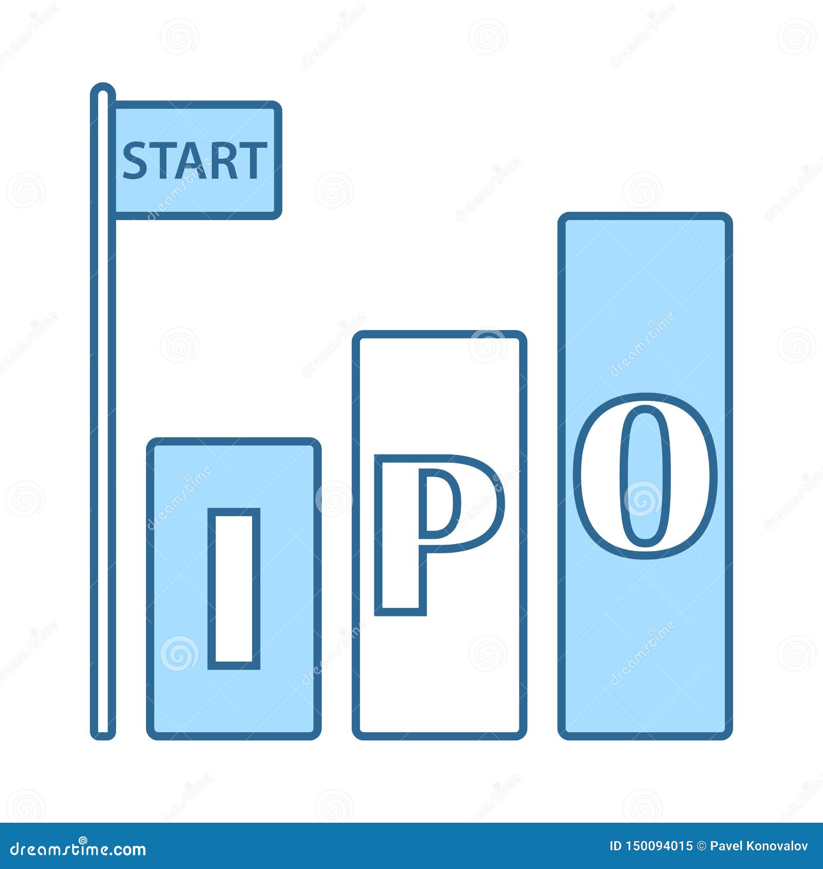 Ipo Icon stock vector. Illustration of company, project - 150094015