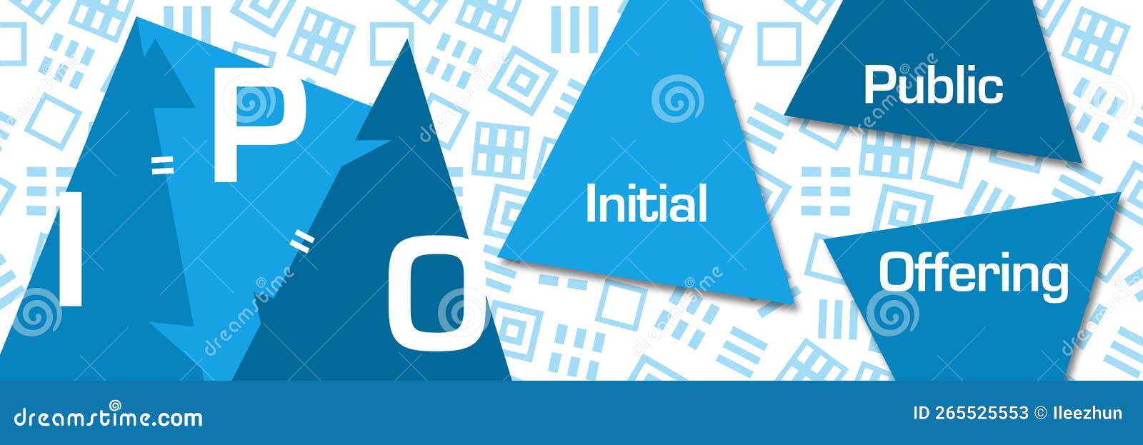 IPO - Initial Public Offering Blue Triangle Horizontal Royalty-Free ...
