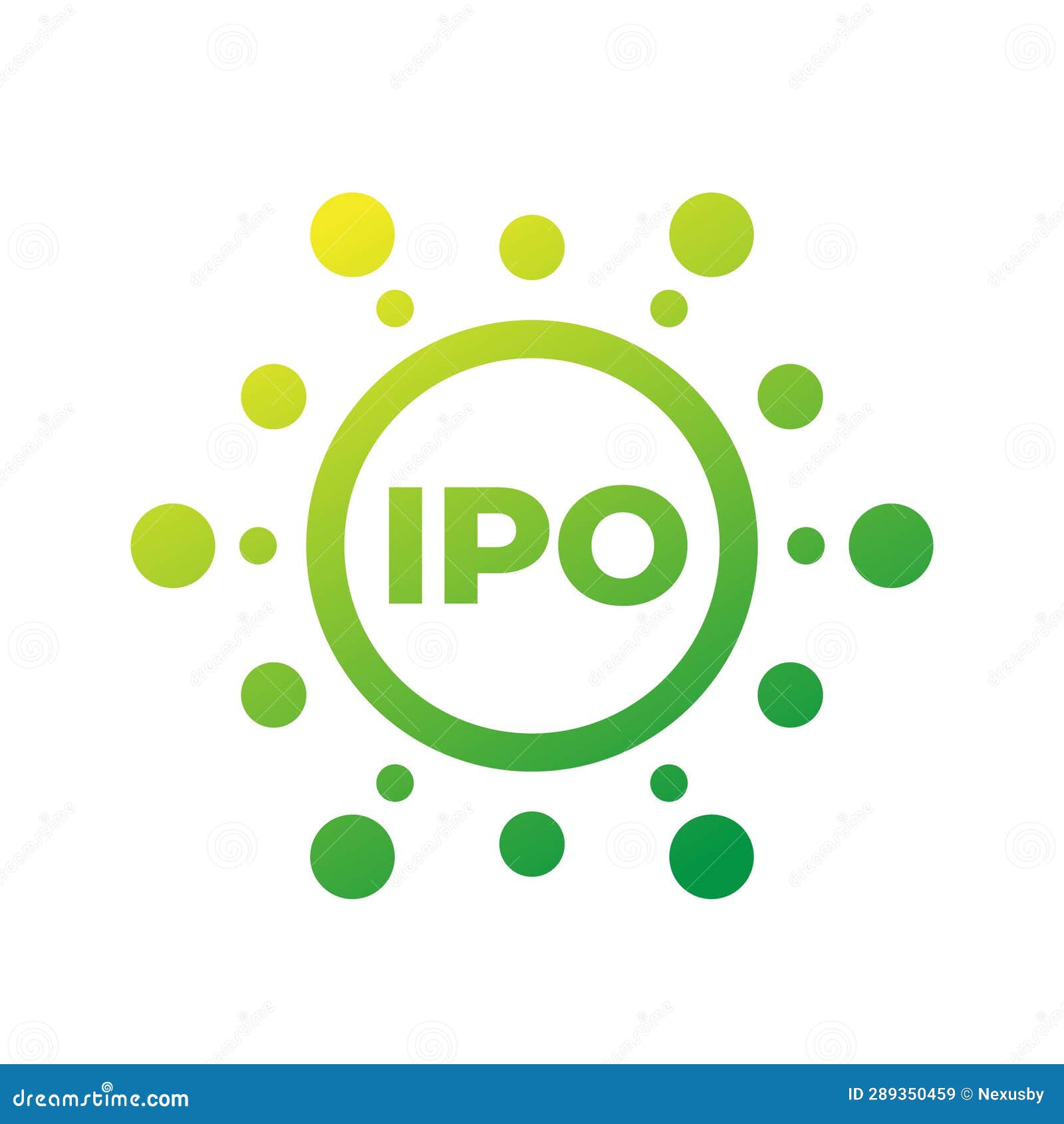 IPO, Initial Public Offering Icon on White Stock Illustration ...