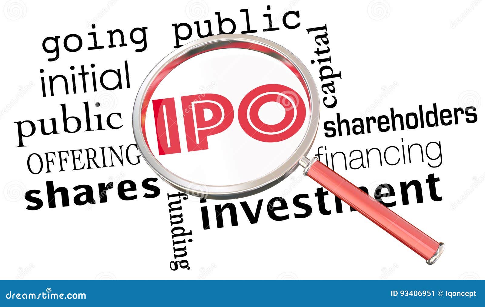 IPO Initial Public Offering Stock Sale Magnifying Glass 3d Illus Stock ... IPO Initial Public Offering Stock Sale Magnifying Glass 3d Illus Stock ...